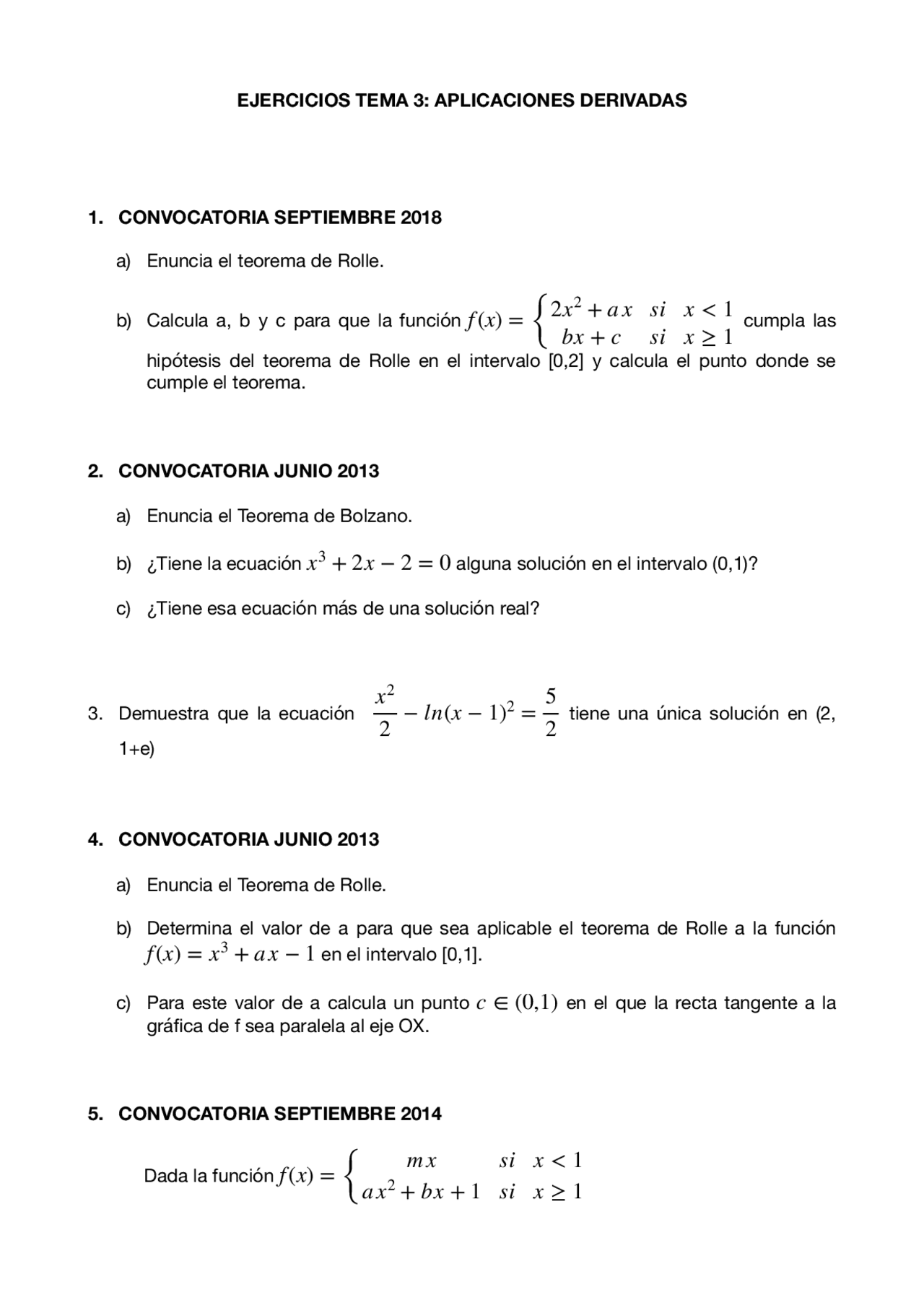 Ejercicios Análisis Ebau Docsity