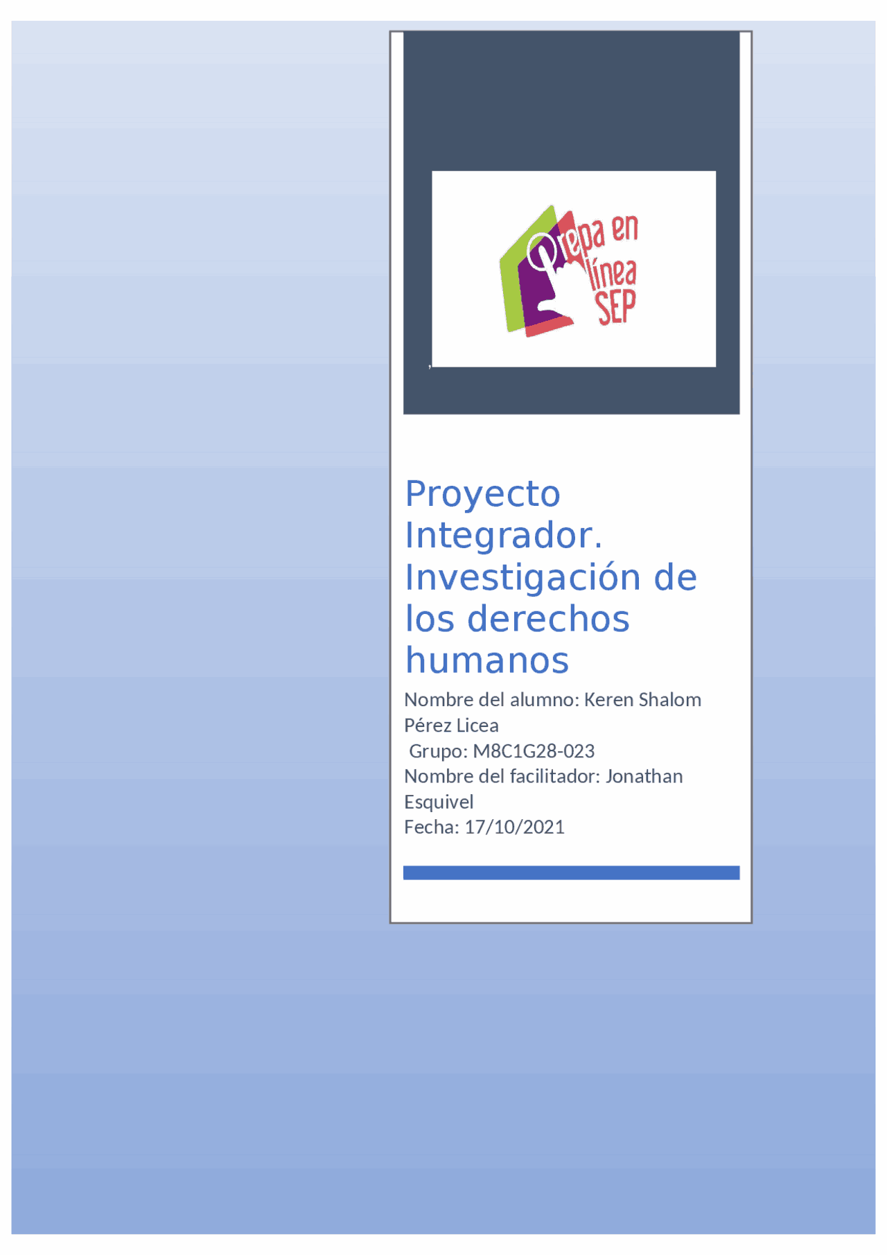 Módulo 8 Proyecto Integrador Investigación De Los Derechos Humanos