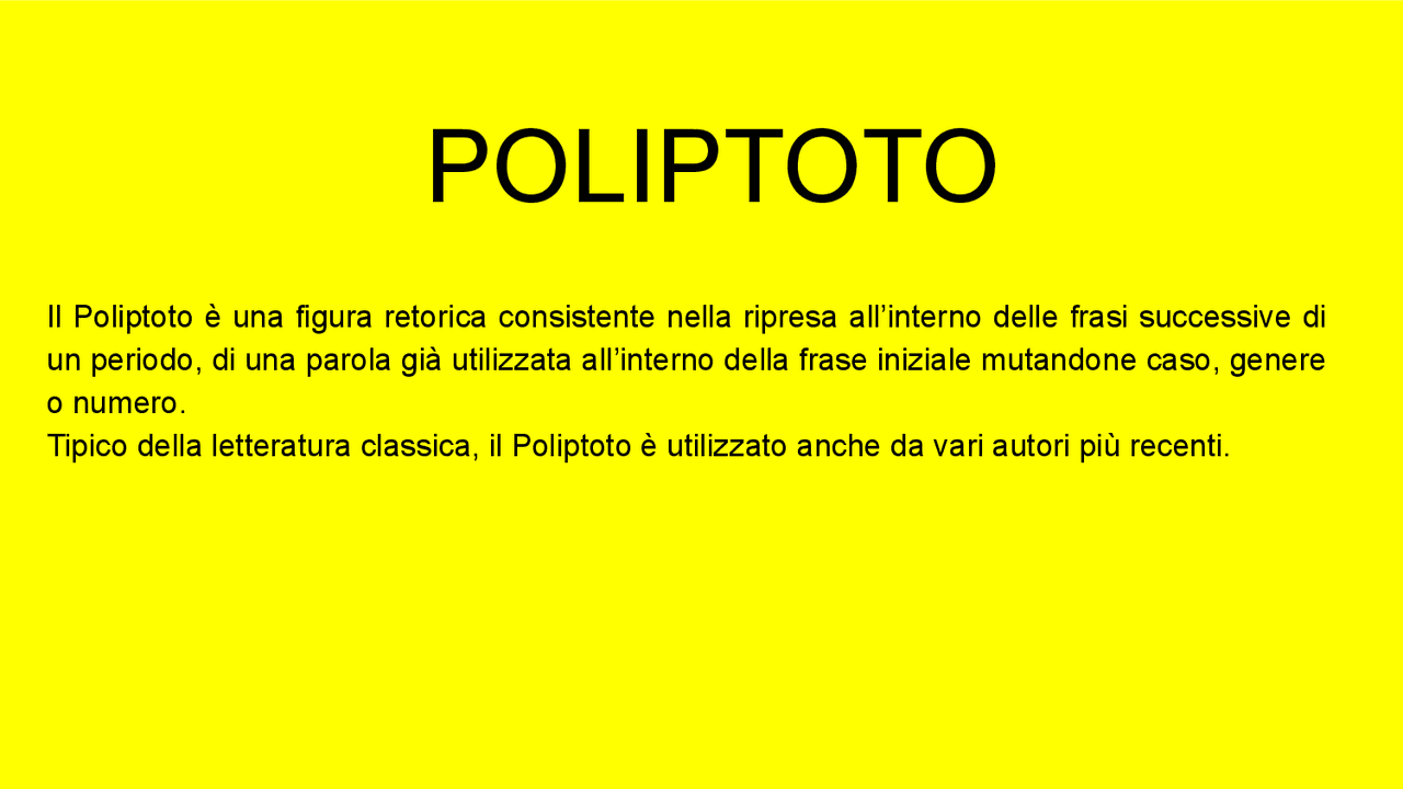 Poliptoto figura retorica - Docsity