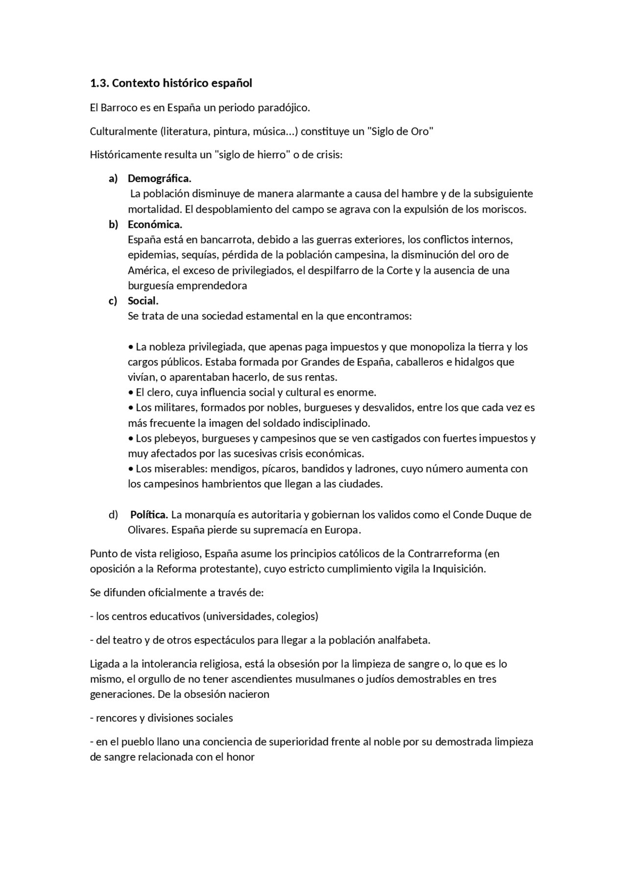 Literatura Española 1 Batx Docsity
