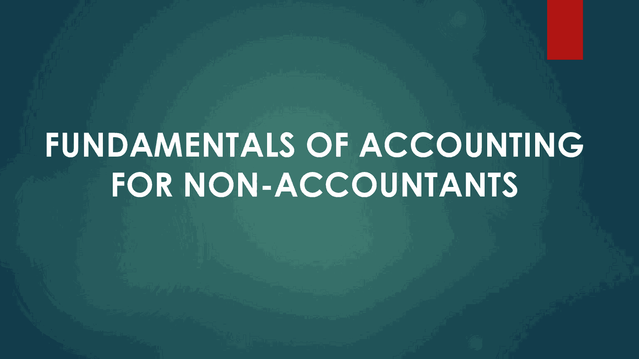 Fundamentals Of Accounting Docsity