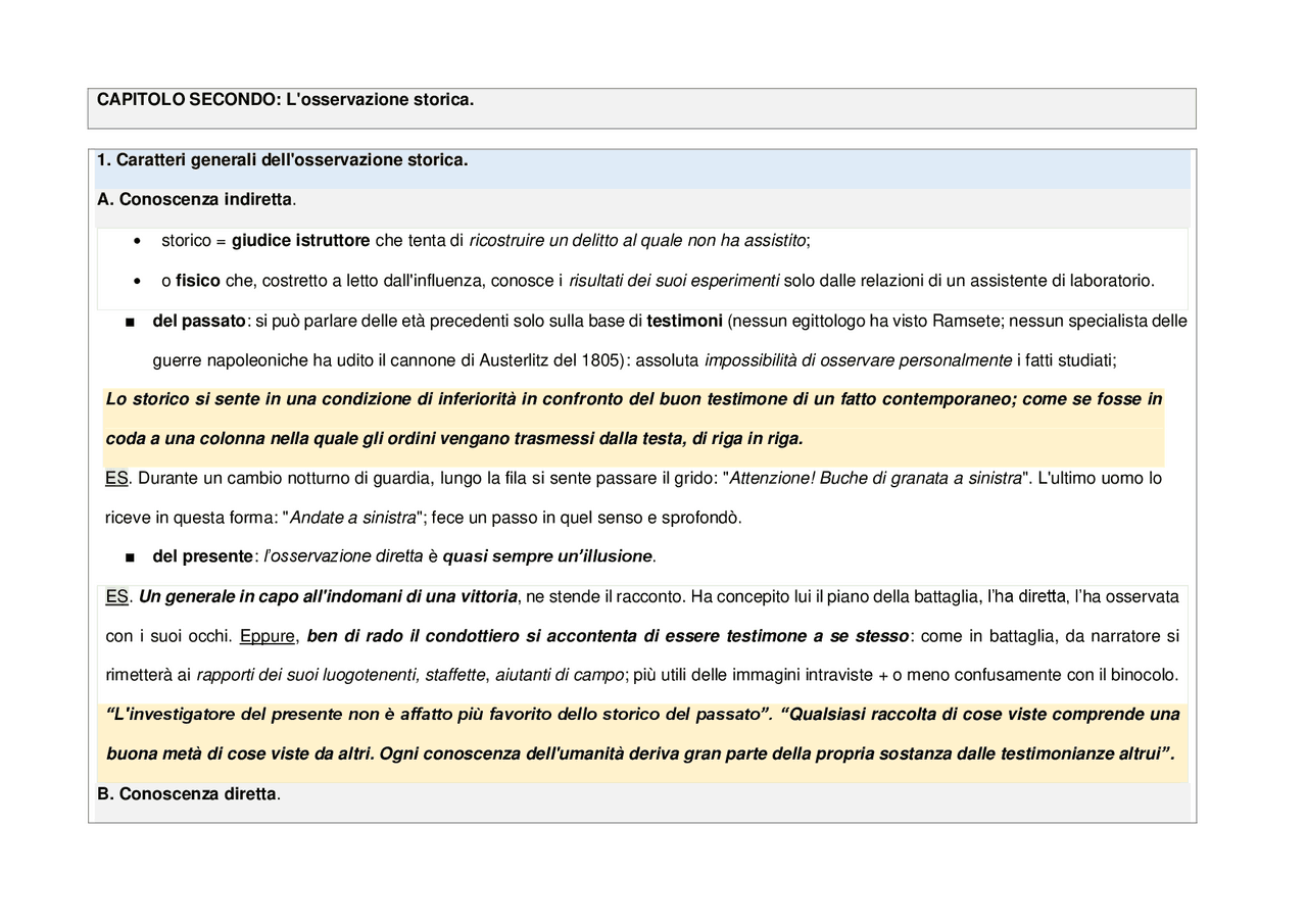 Apologia della Storia_Marc Bloch_CAPITOLO SECONDO - Docsity Apologia della Storia_Marc Bloch_CAPITOLO SECONDO - Docsity