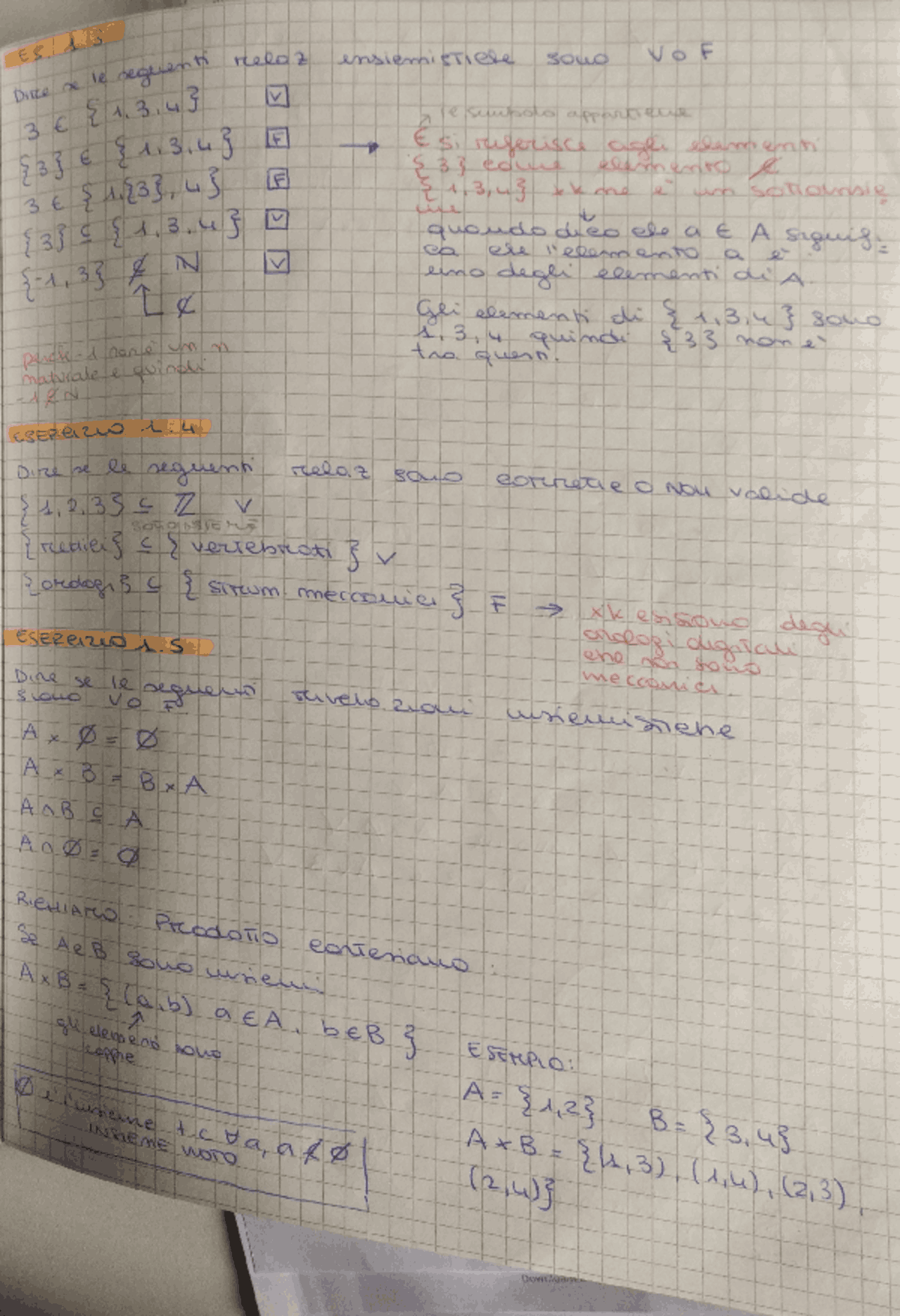Appunti Di Matematica Insiemi Docsity