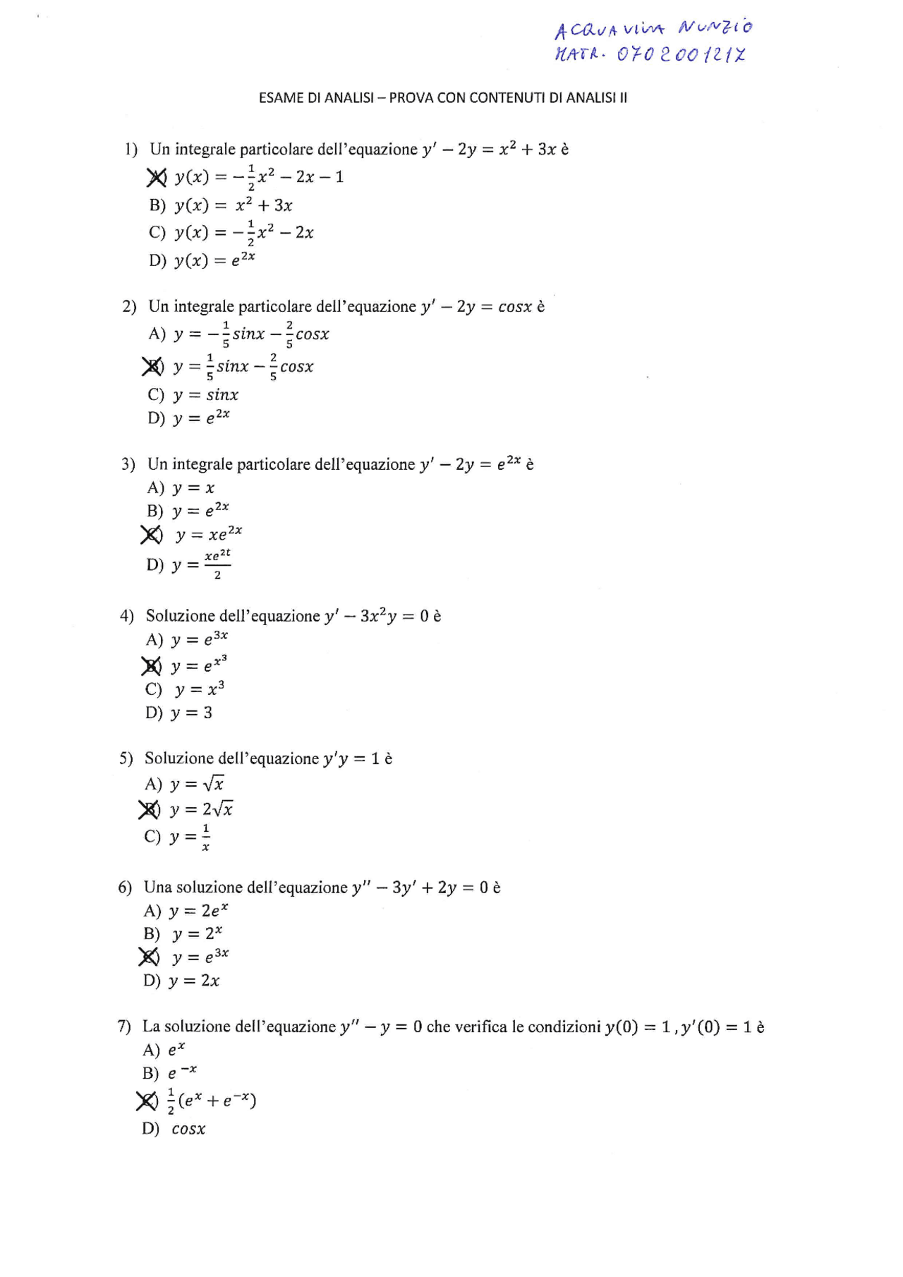 Analisi Matematica Ii Docsity