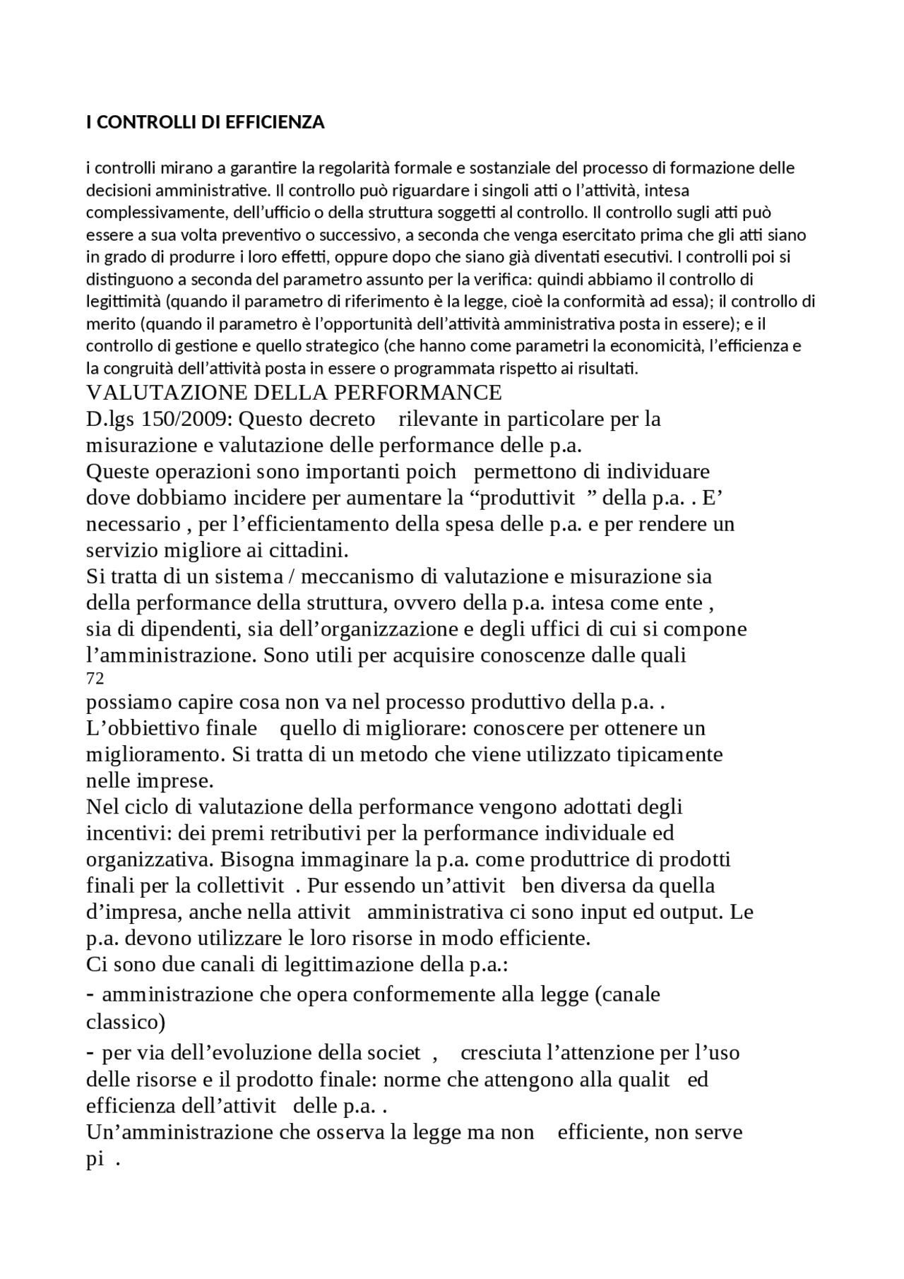 Valutazione Performance Docsity