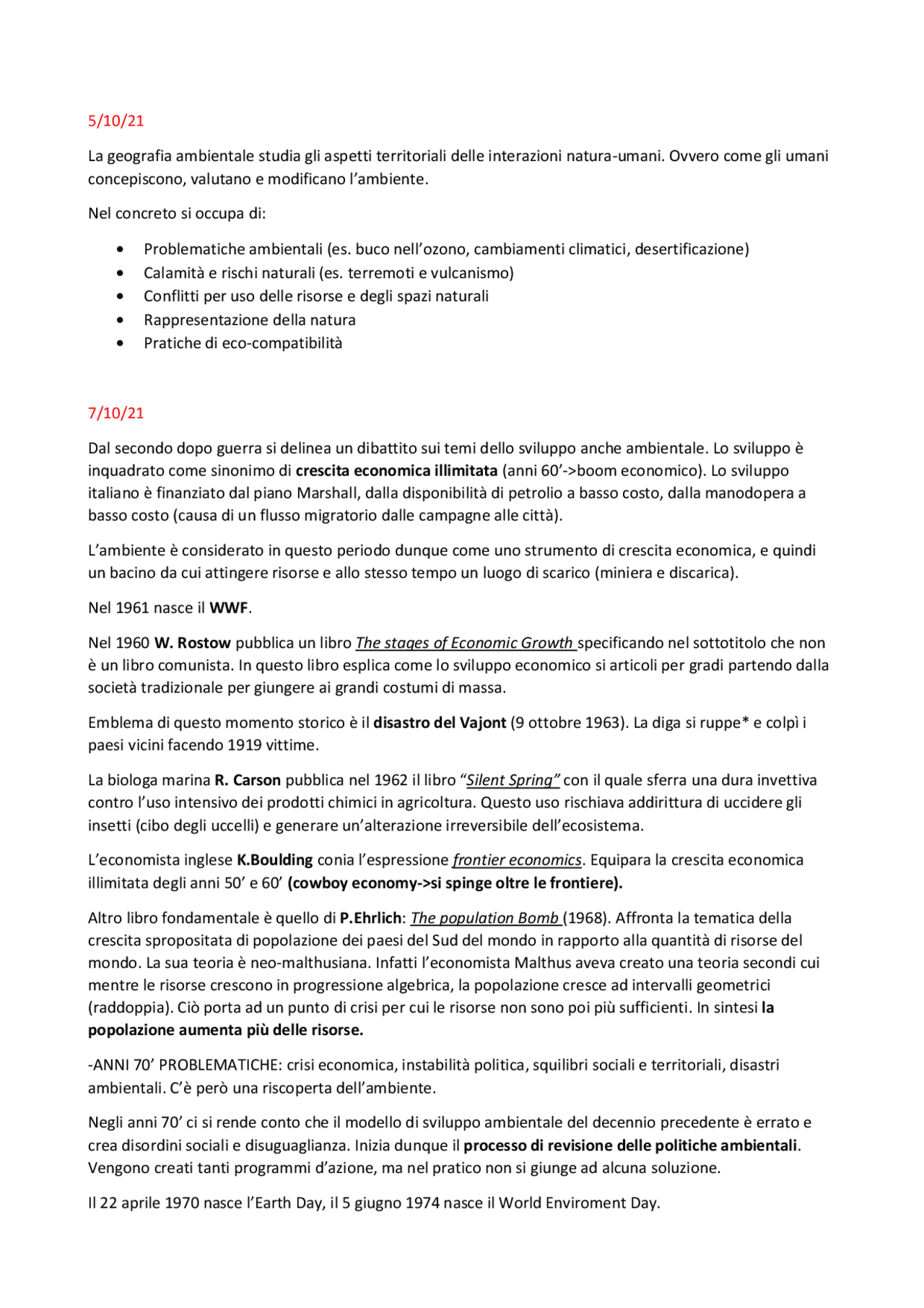 Appunti Di Geografia Ambientale Docsity