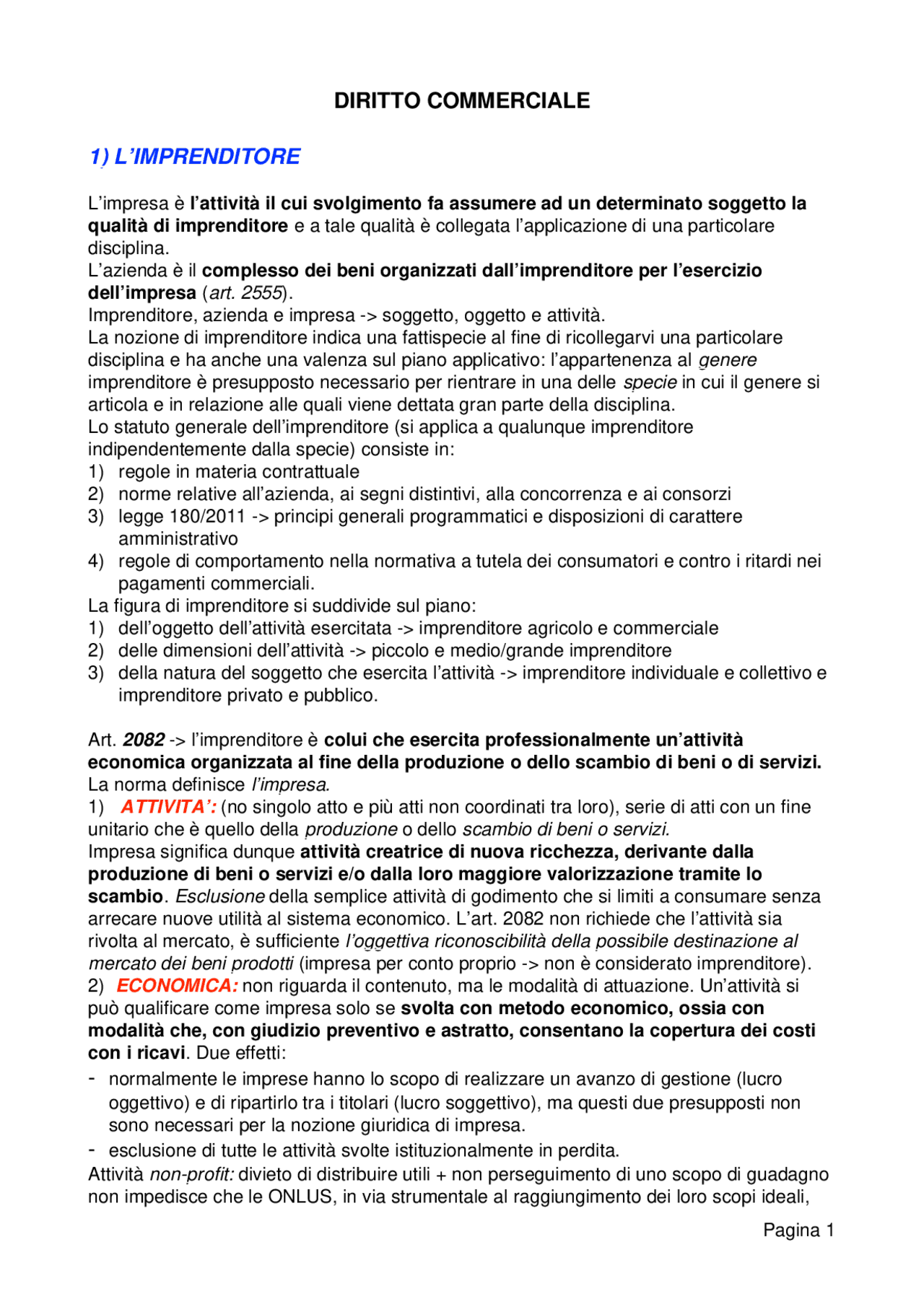 Diritto Commerciale Presti Rescigno Docsity
