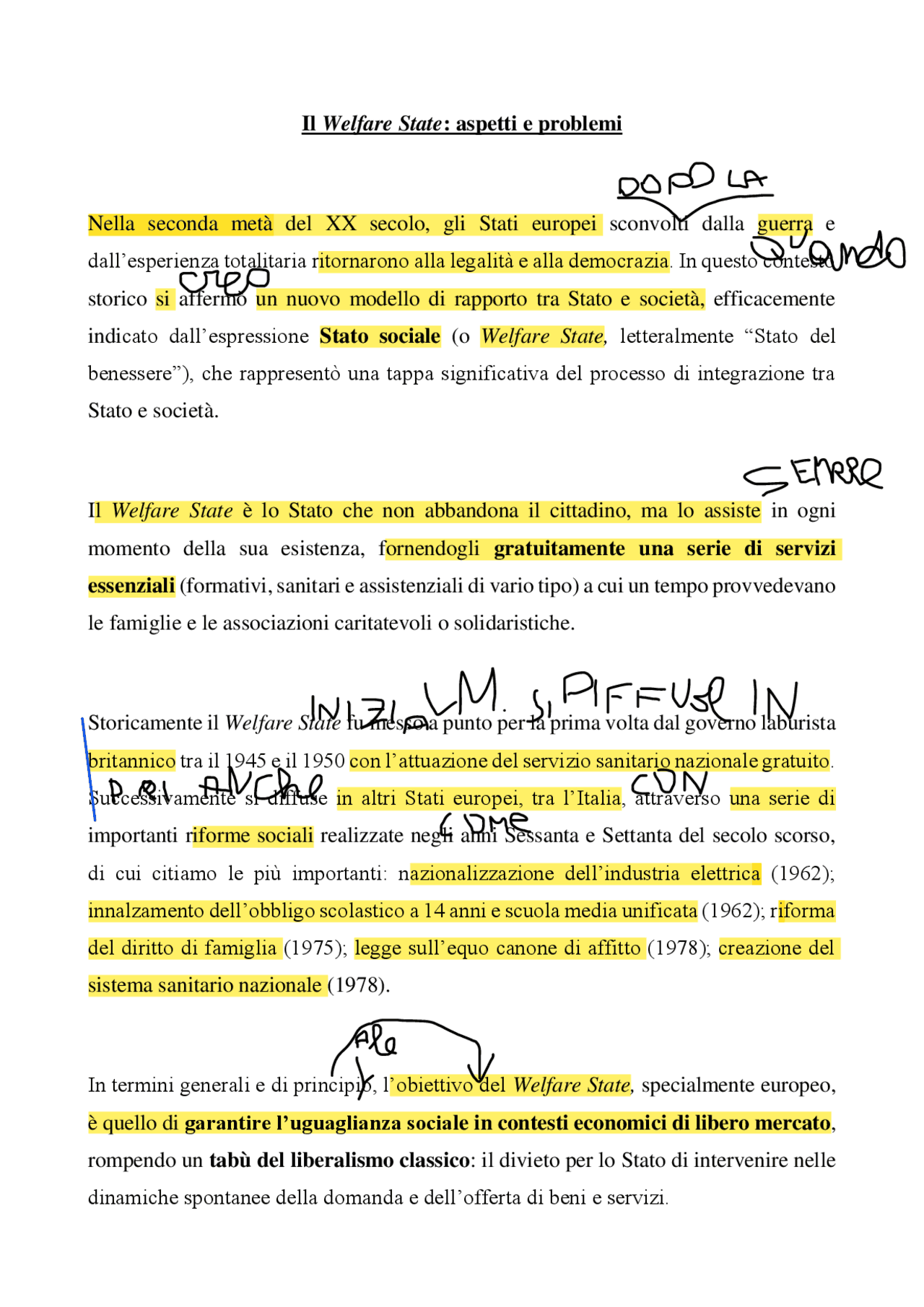Appunti Welfare State Appunti Di Scienze Umane Docsity