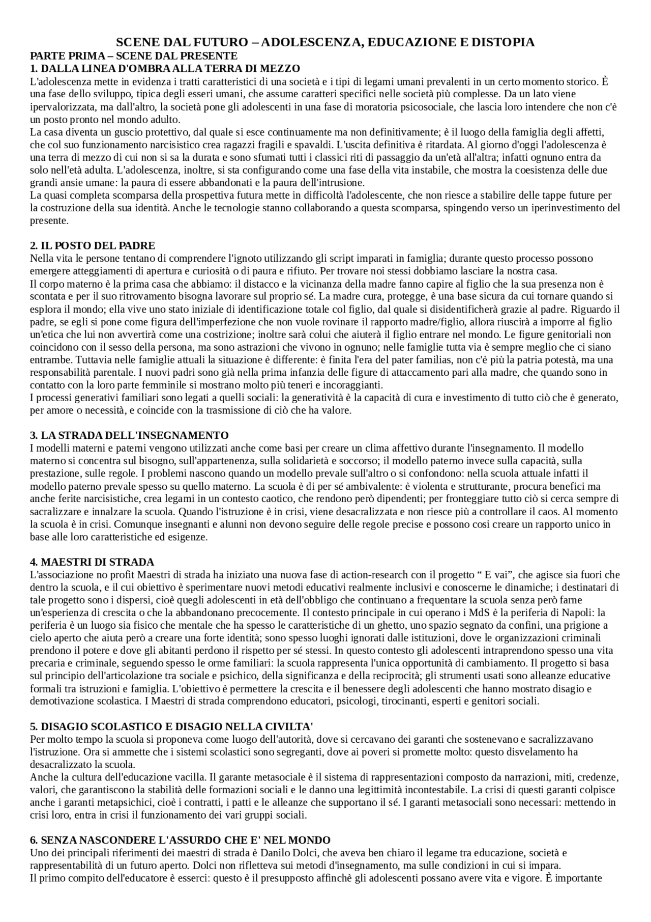 Scene Dal Futuro Ritratto Delladolescente Di Oggi Docsity