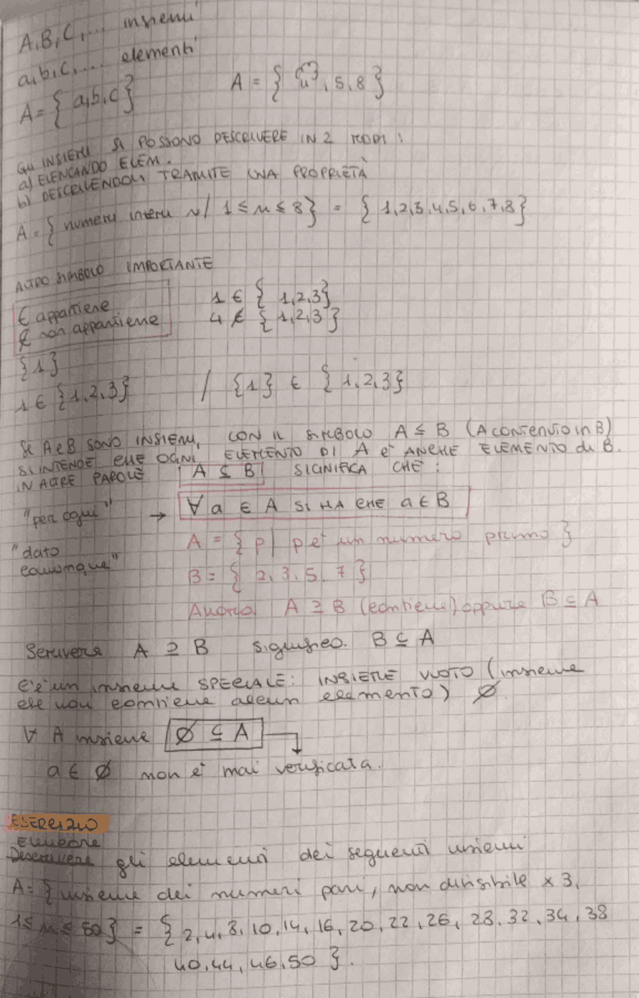 Appunti Di Matematica Insiemi Appunti Di Matematica Generale Docsity