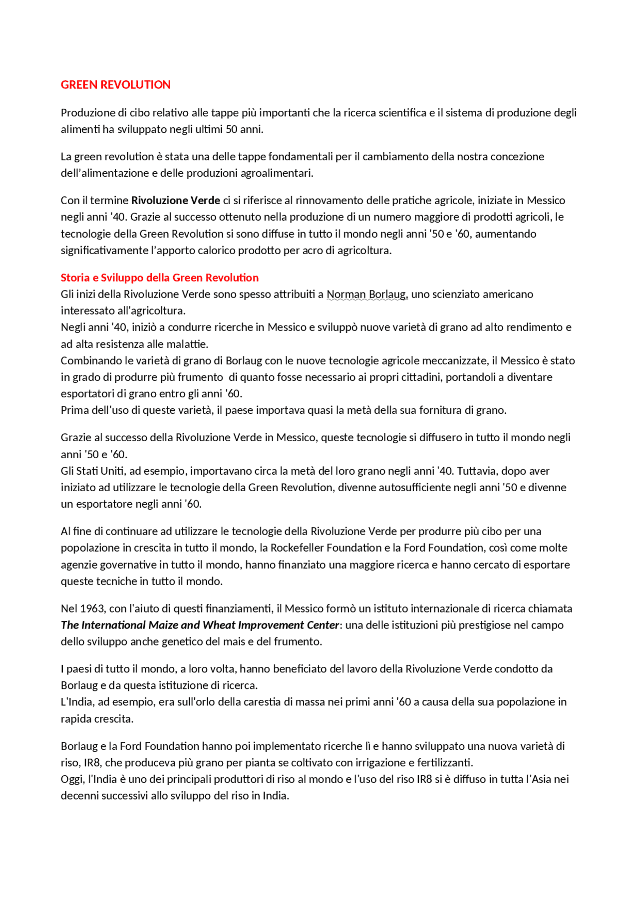 Green revolution en genetic | Study notes Green and Environmental ...