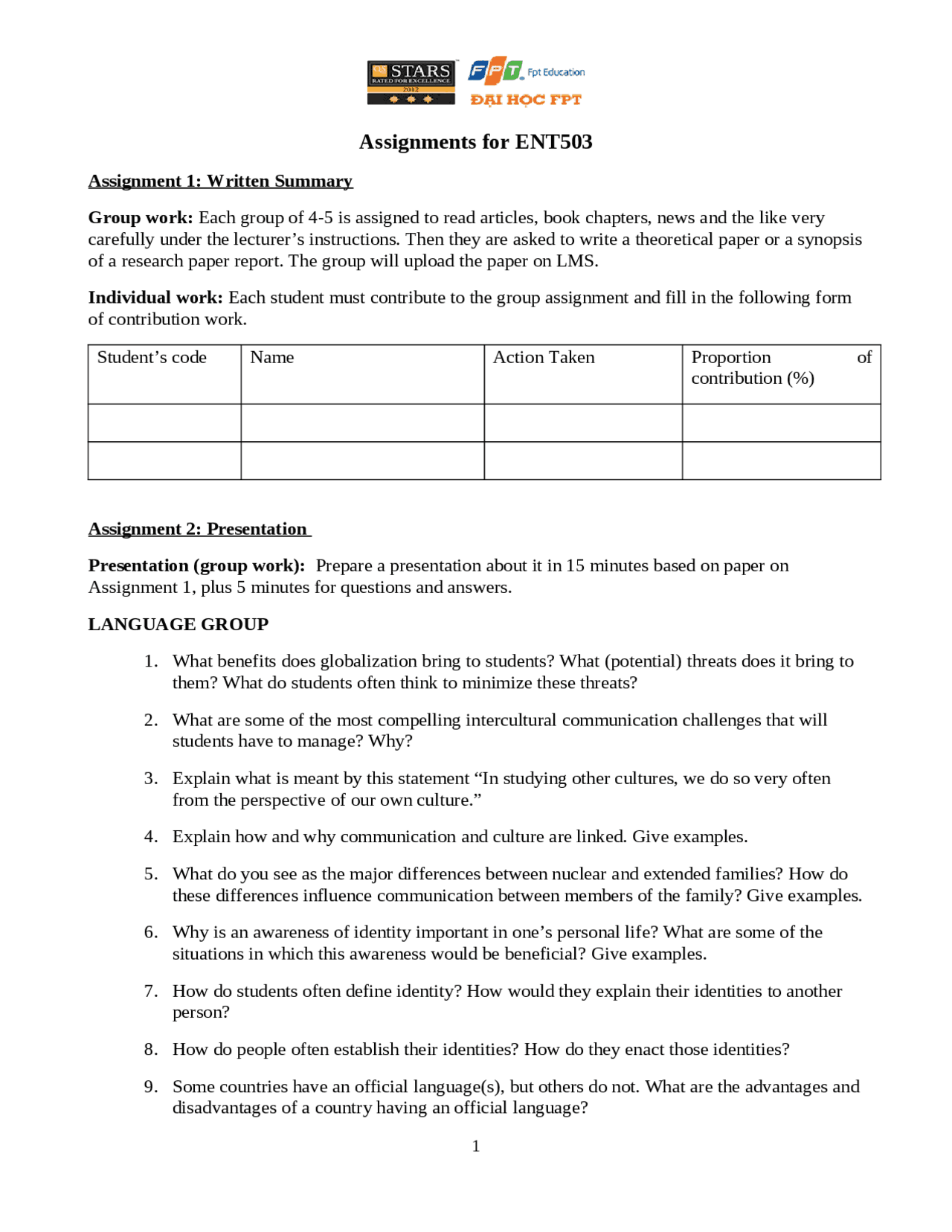 Assignment For Ent503 Assignments English Literature Docsity