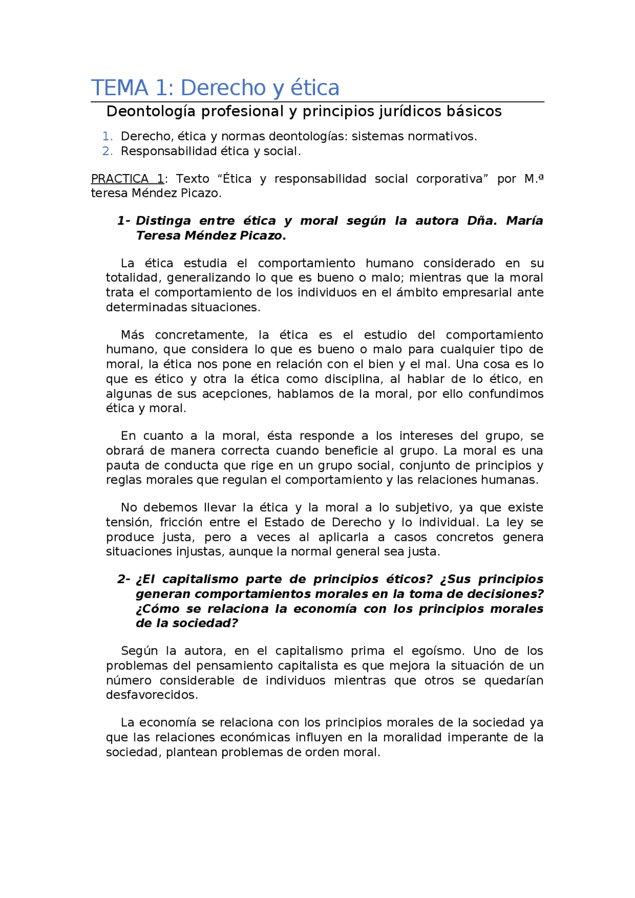 Tema 1 Deontología Profesional Docsity