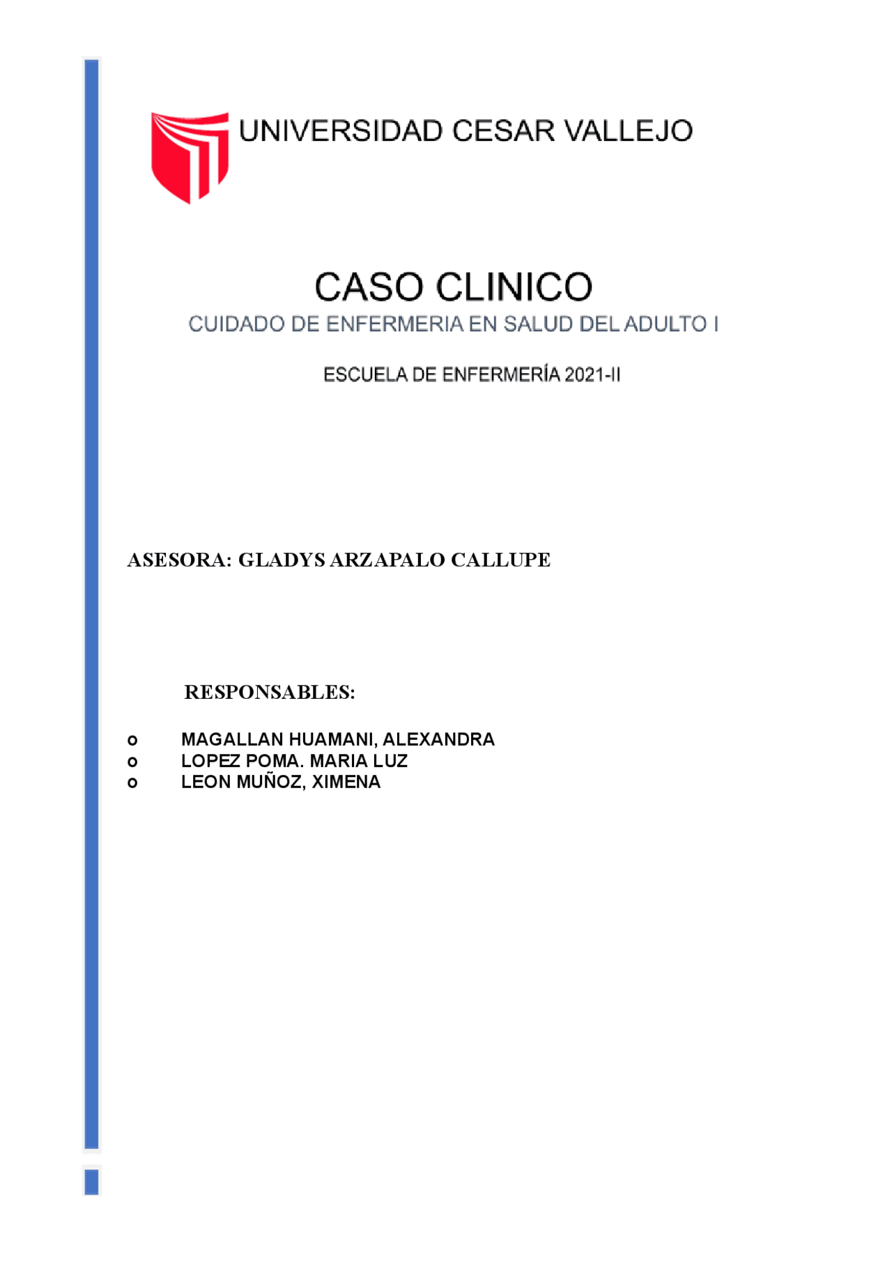 Caso Clínico Apendicitis Docsity