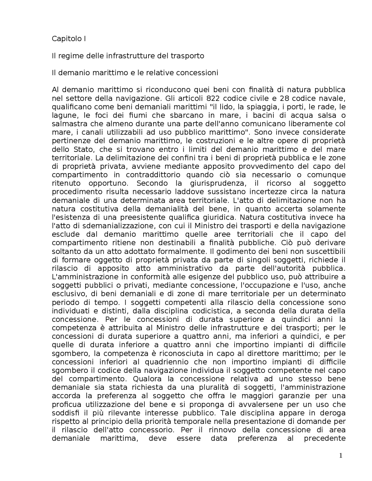 Riassunto Diritto Delle Navigazione Docsity