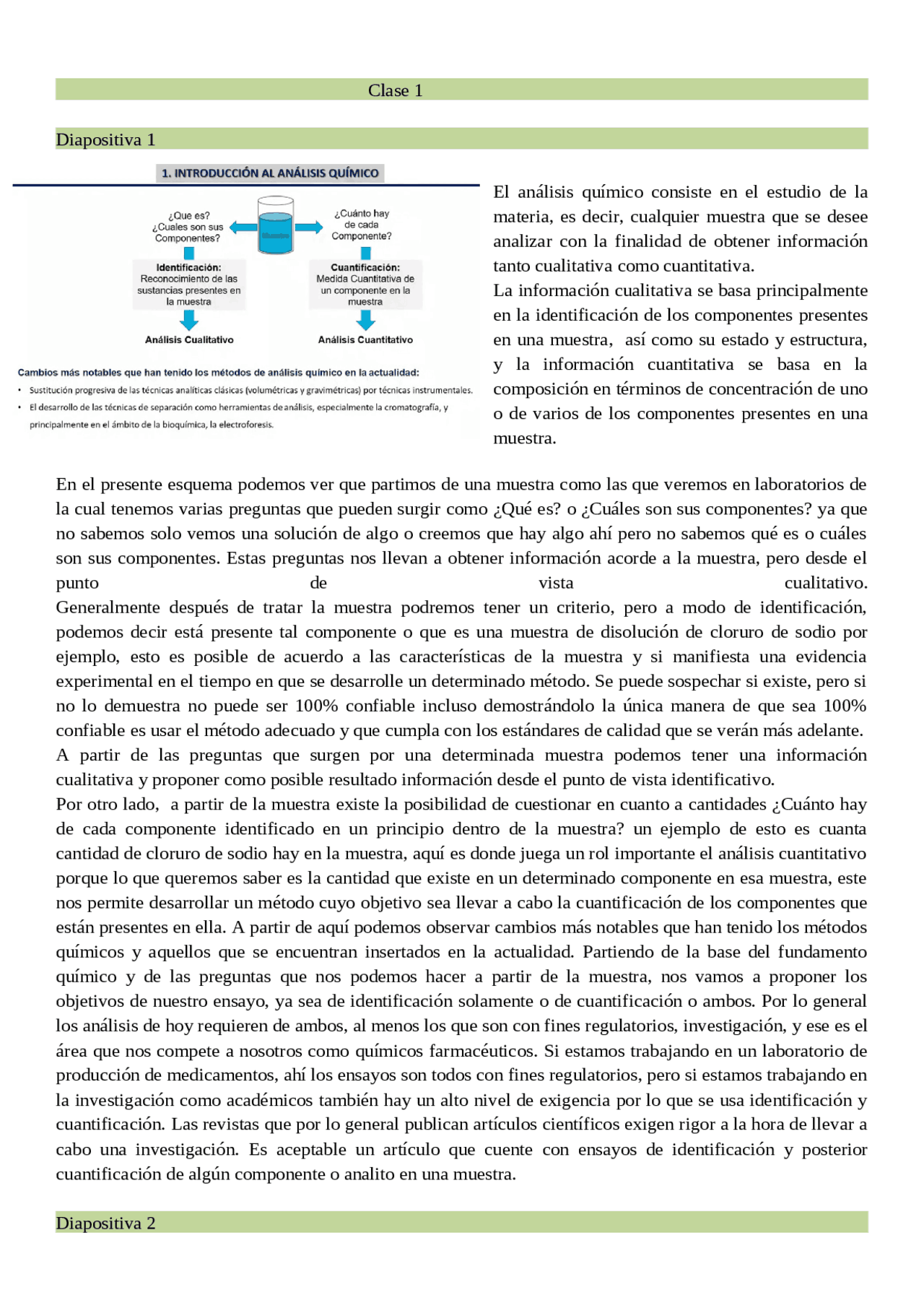 Análisis Químicos De Muestras Docsity