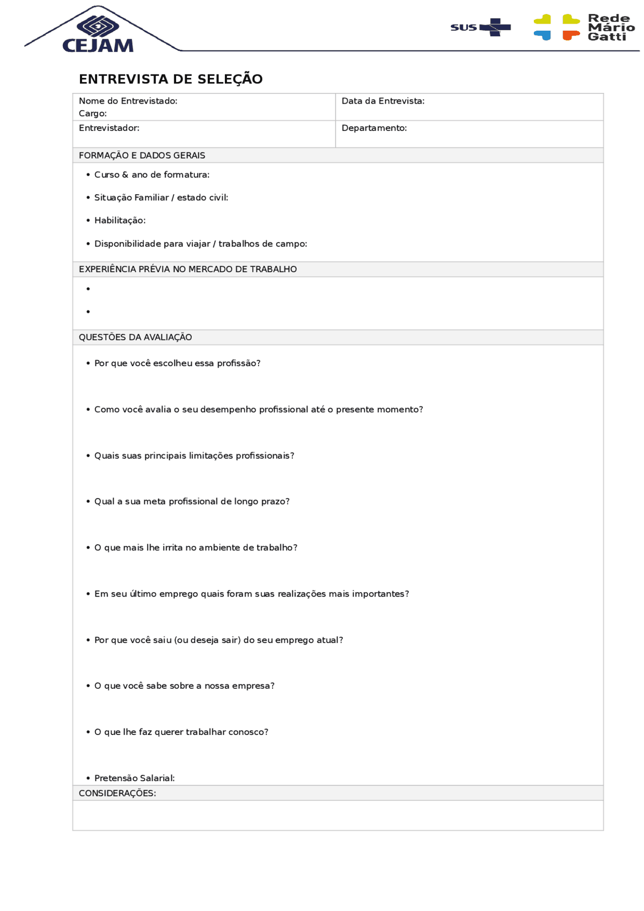 Apostila de Entrevista de Seleção - Docsity