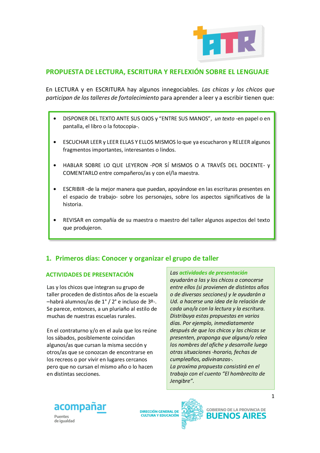 Actividades atr para primaria - Docsity