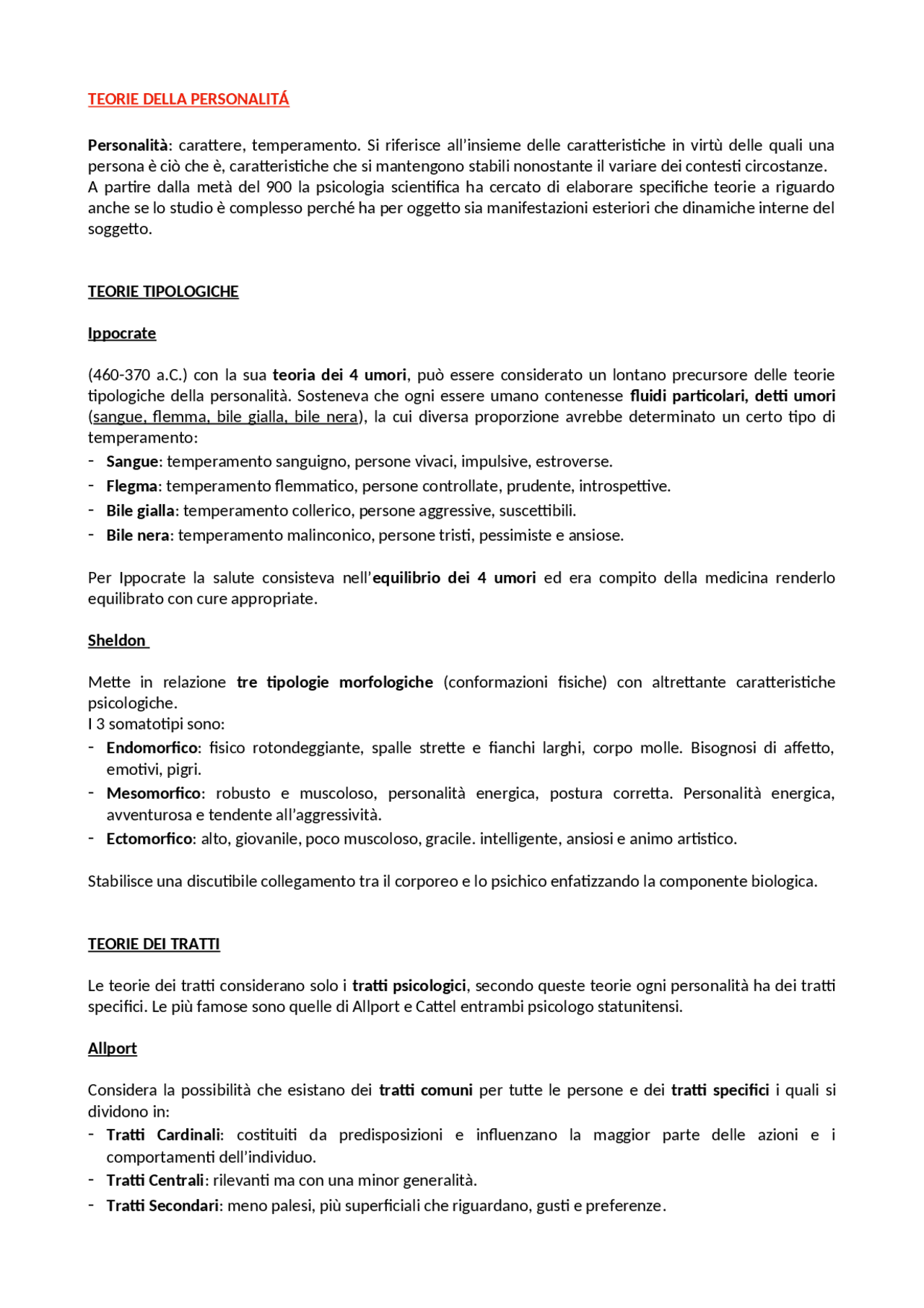 Programma psicologia quinta superiore - Docsity