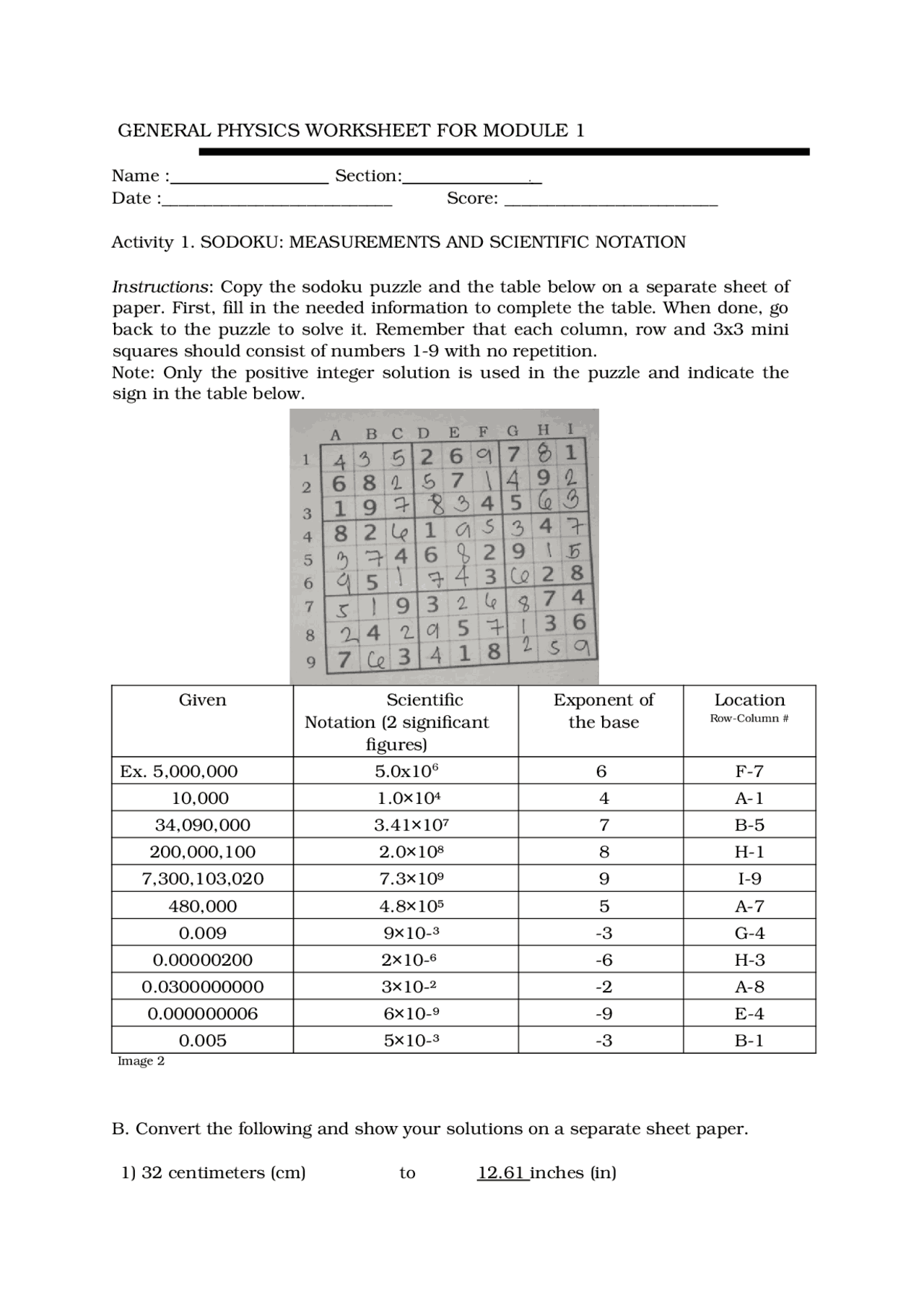 Genral Physics 1 - Week 1-2, Module 1 - 2 | Study Guides, Projects ...