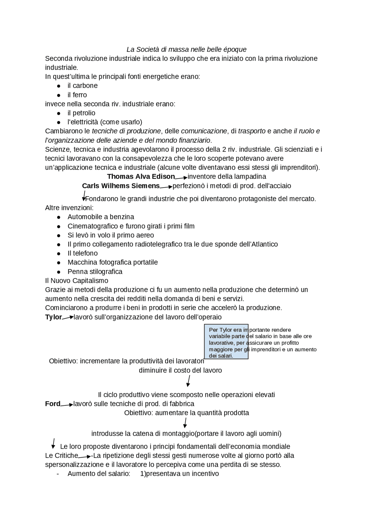 Società Di Massa Migrazione Docsity