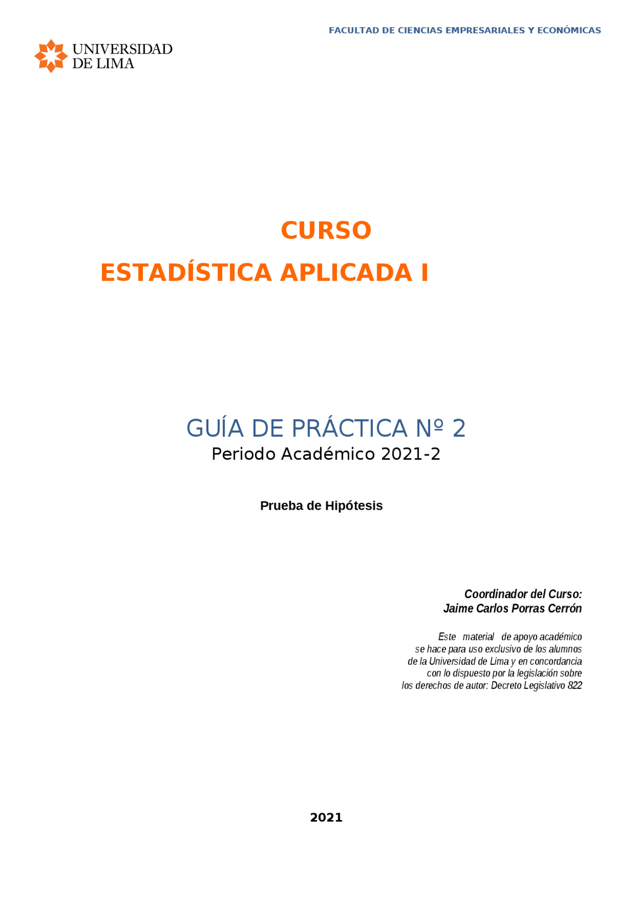 Ejercicios Resueltos De Estadistica Aplicada 1ulima Docsity