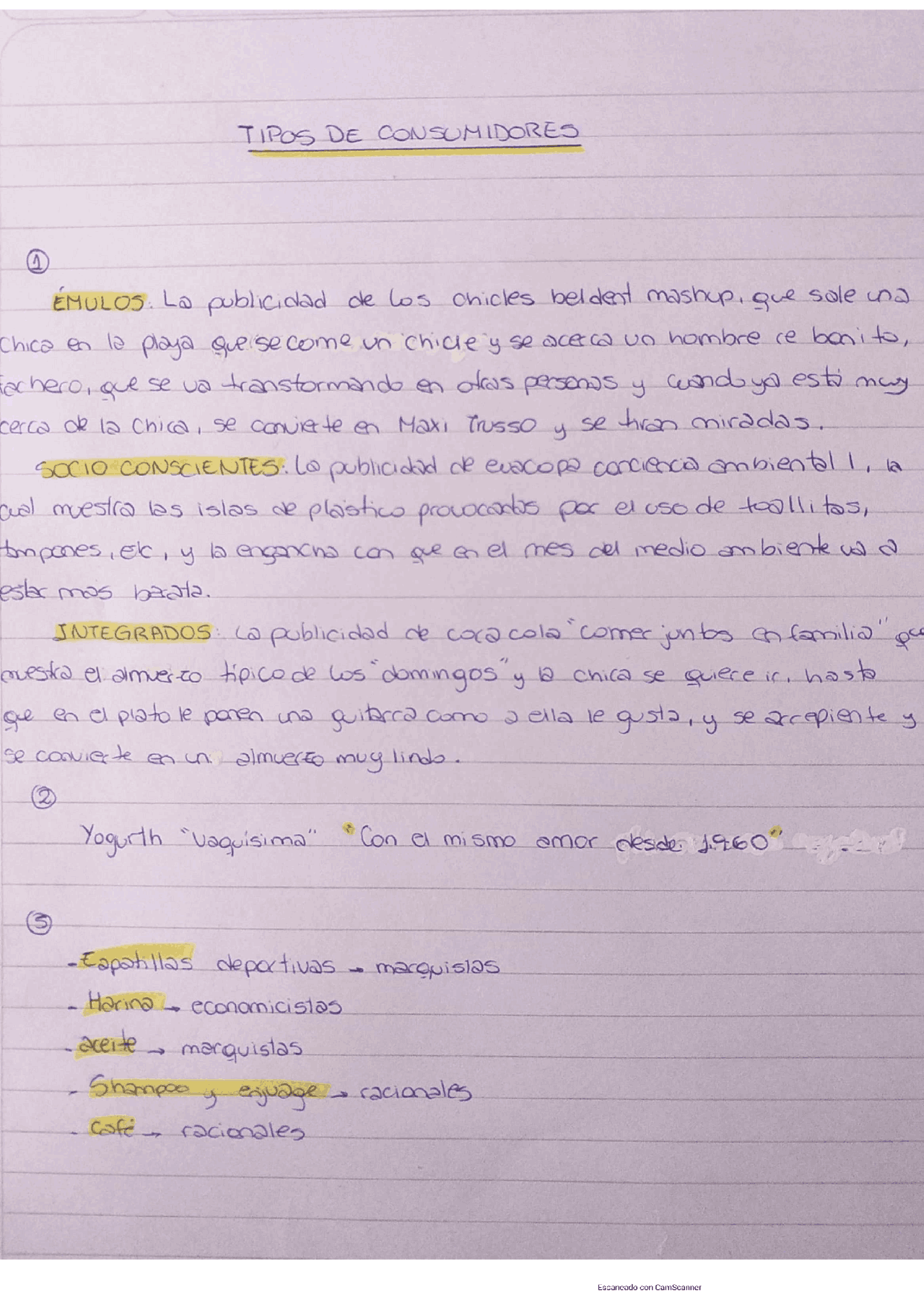 Tipos de consumidores - Docsity