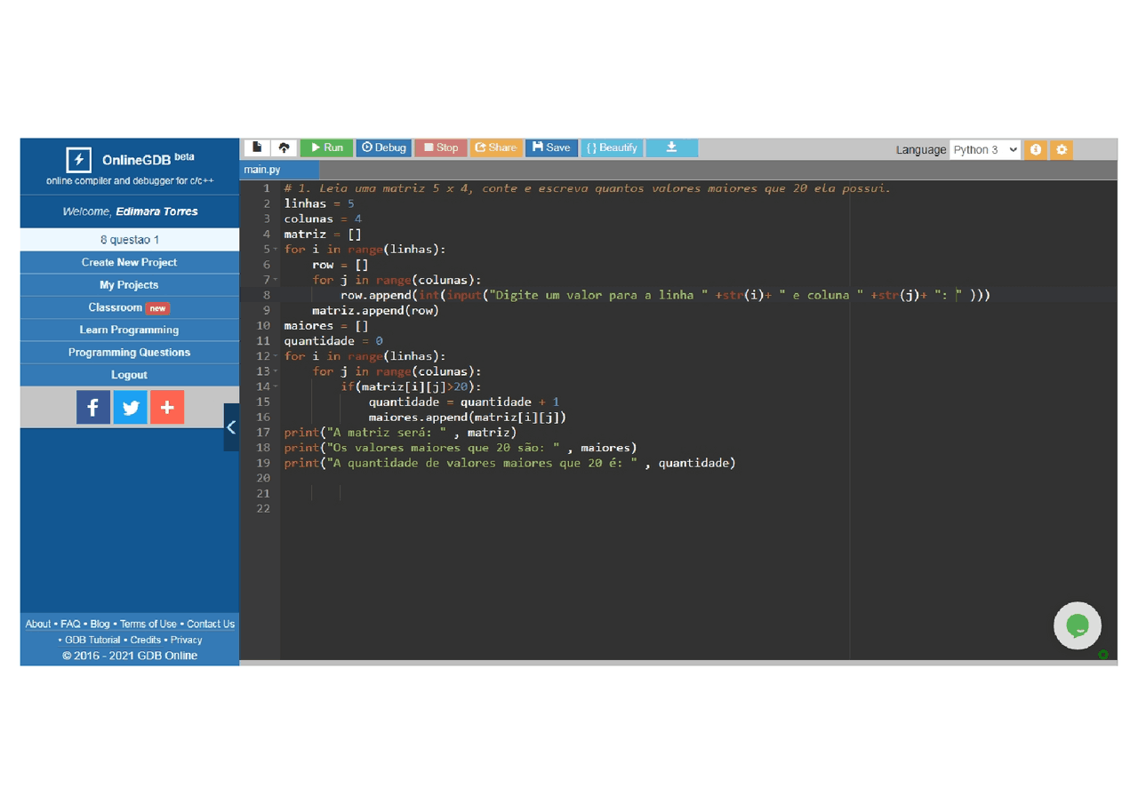 Python Exercícios Provas Programação Em Python Docsity
