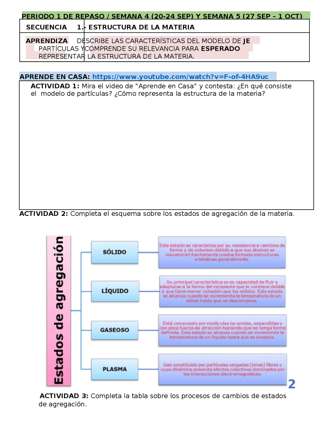 GUIA DE REFORZAMINETO DE QUIMICA - Docsity