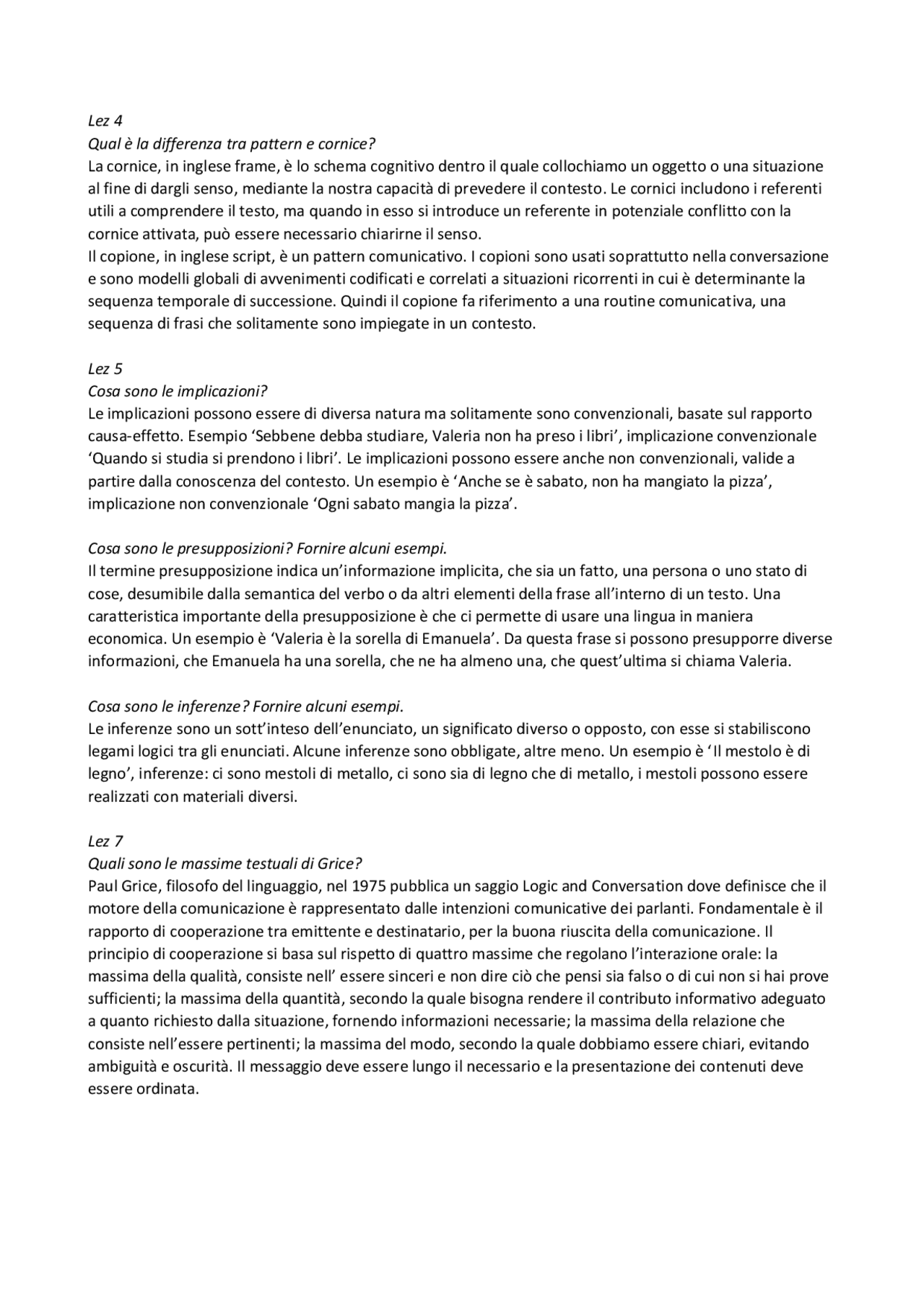 Domande Aperte Pragmatica E Linguistica Testuale Panieri Di