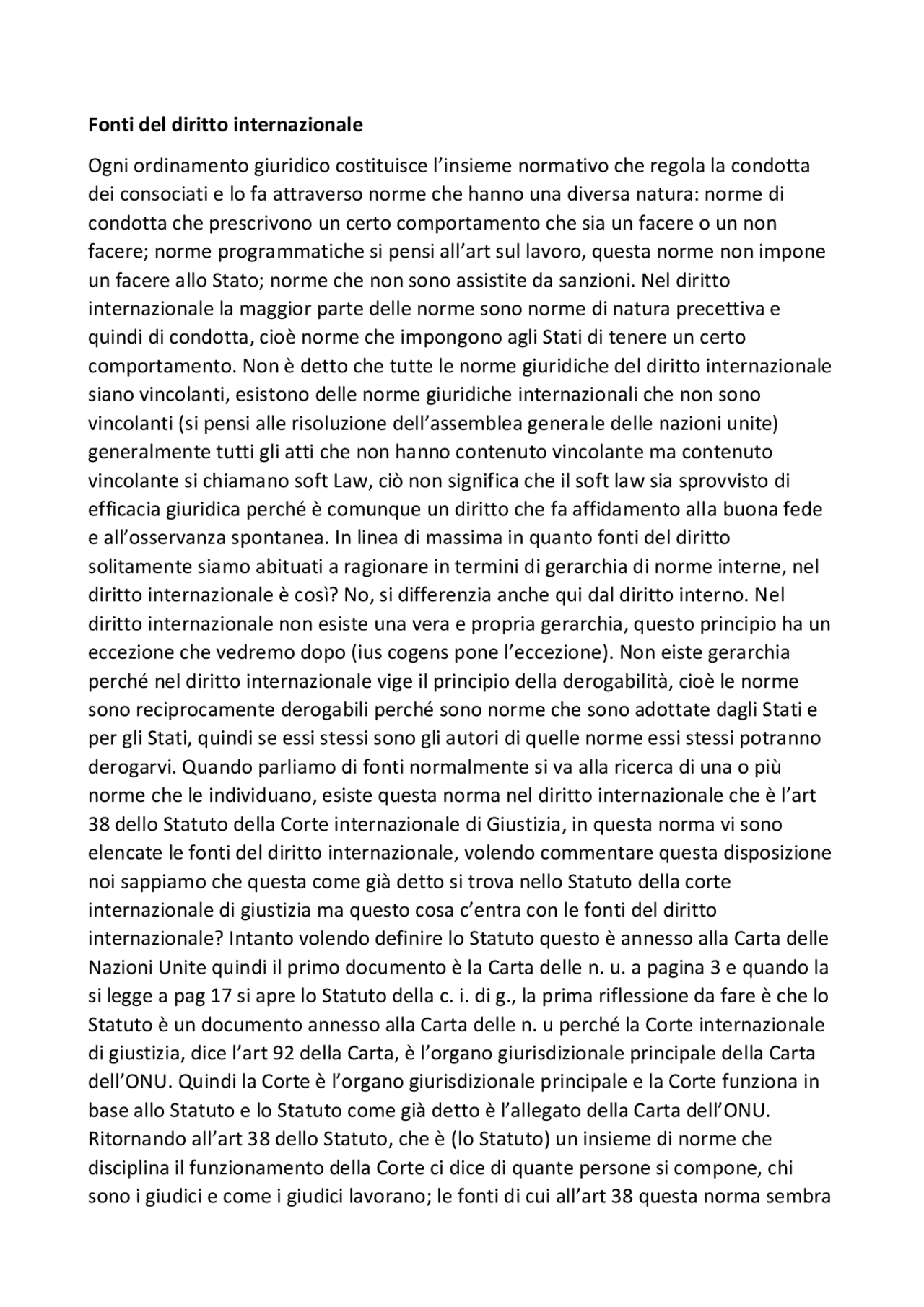 Appunti Diritto Internazionale Conforti Docsity