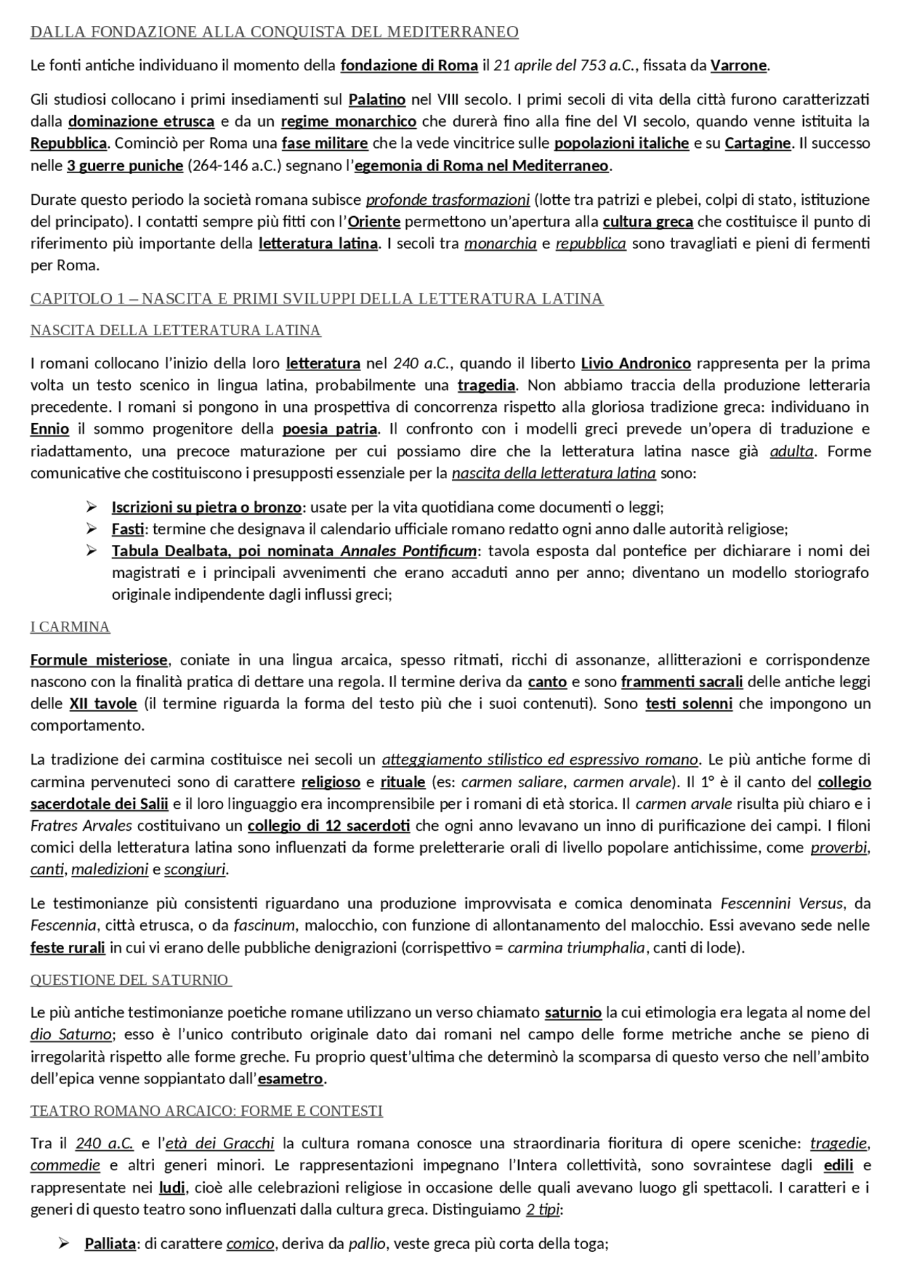 Riassunto Primo Capitolo Docsity