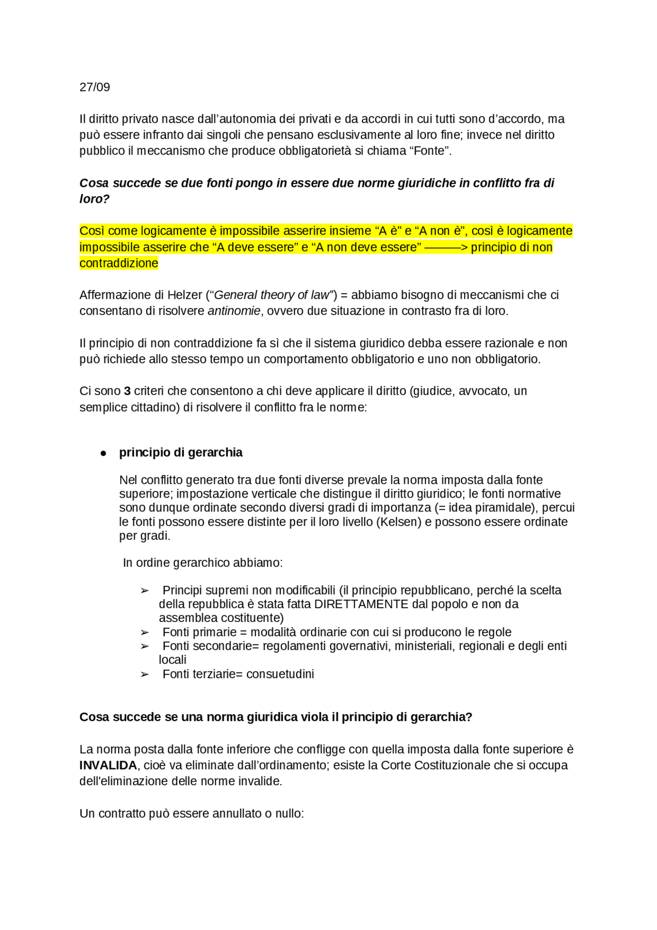 Gerarchie Delle Fonti E Forme Di Stato Docsity