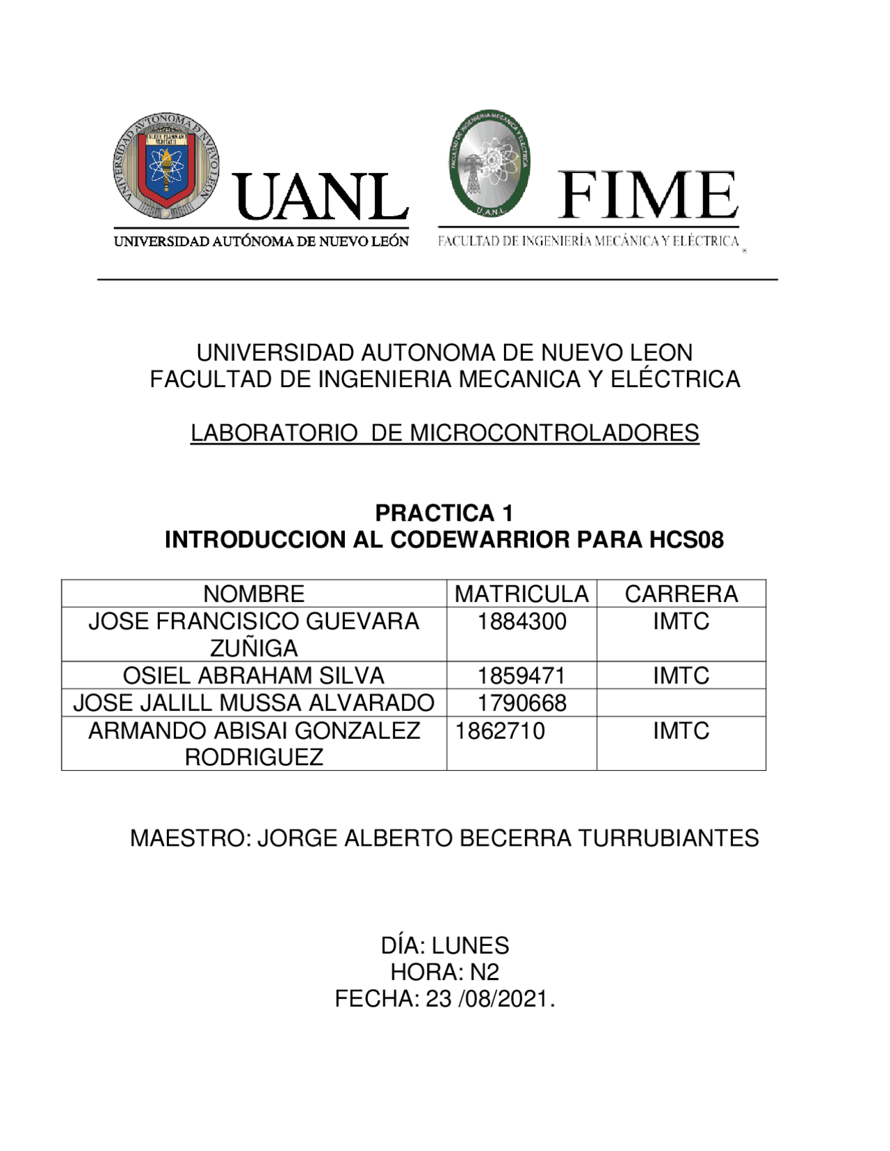 Practicas De Lab De Microcontroladores Exercises Of Microcontrollers Docsity