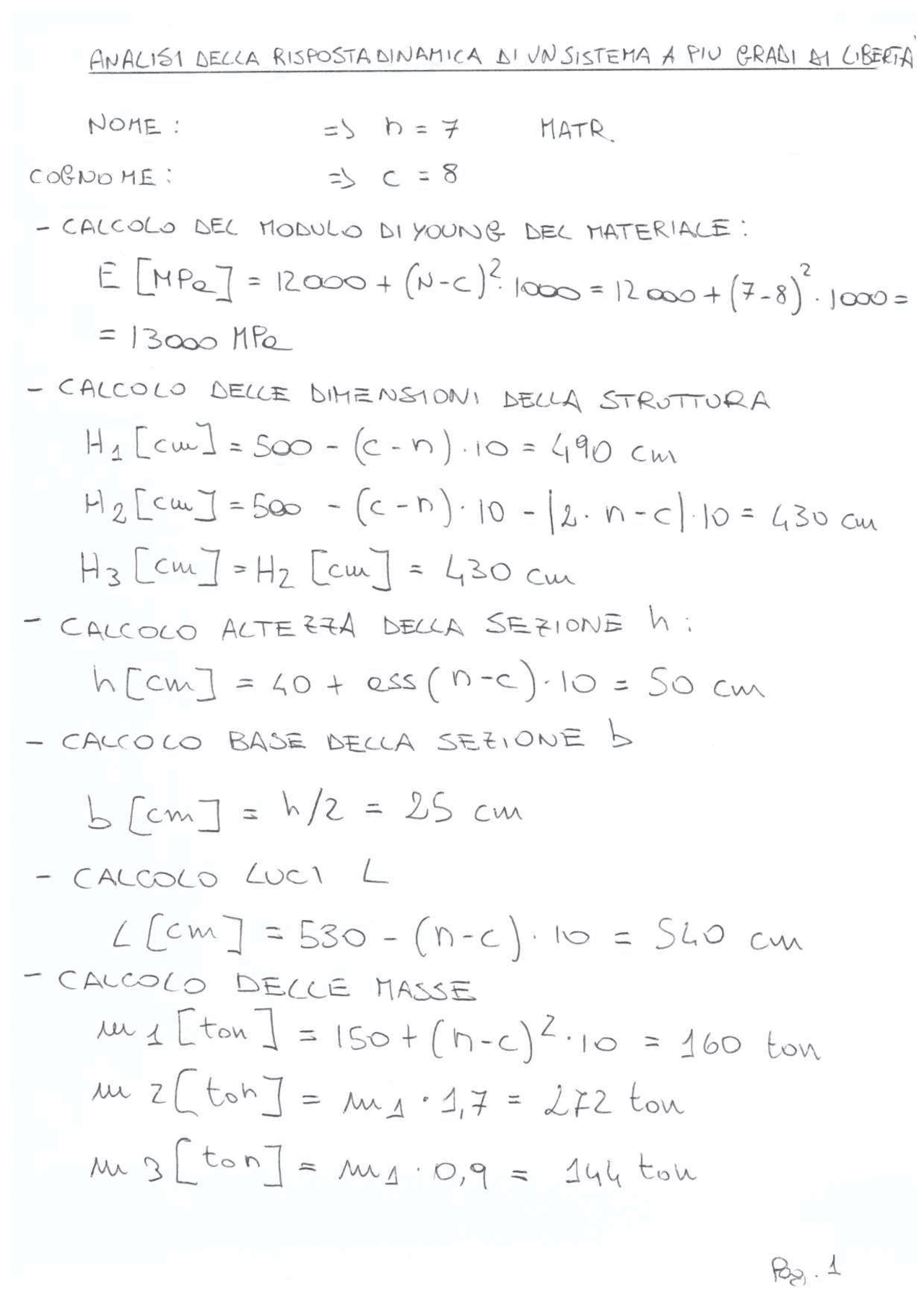 Elaborato Strutture In Zona Sismica Docsity