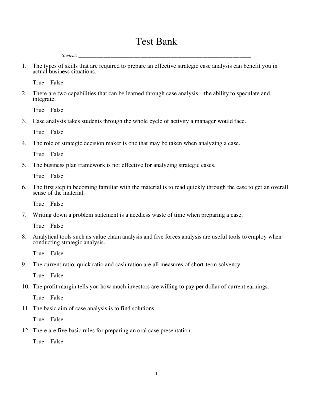 Test Bank Full - Docsity