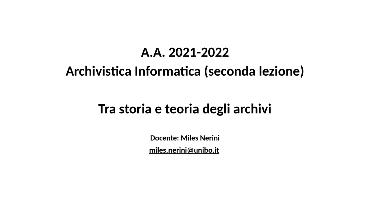 Introduzione Archivistica Docsity