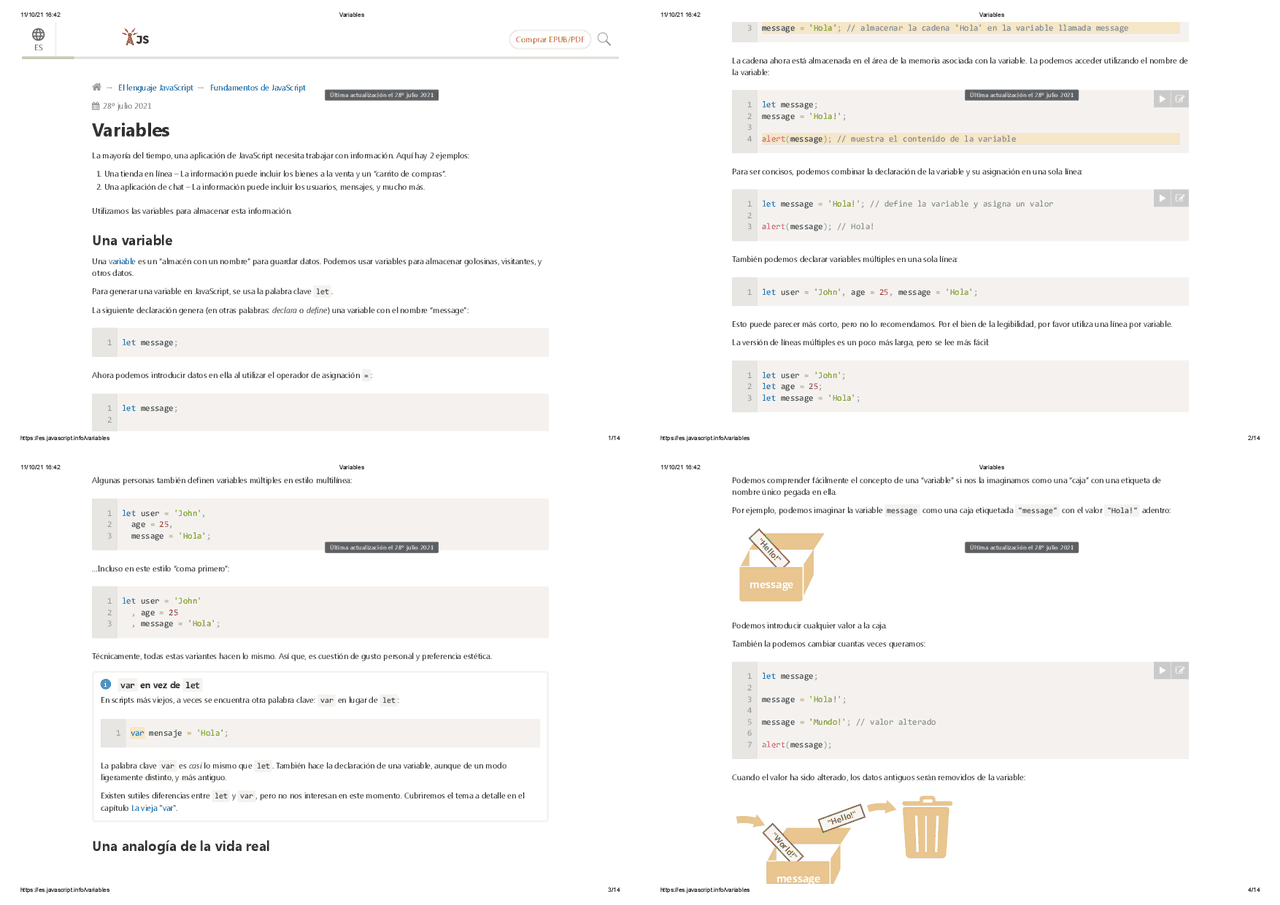 Resumen Javascript, parte I - Docsity