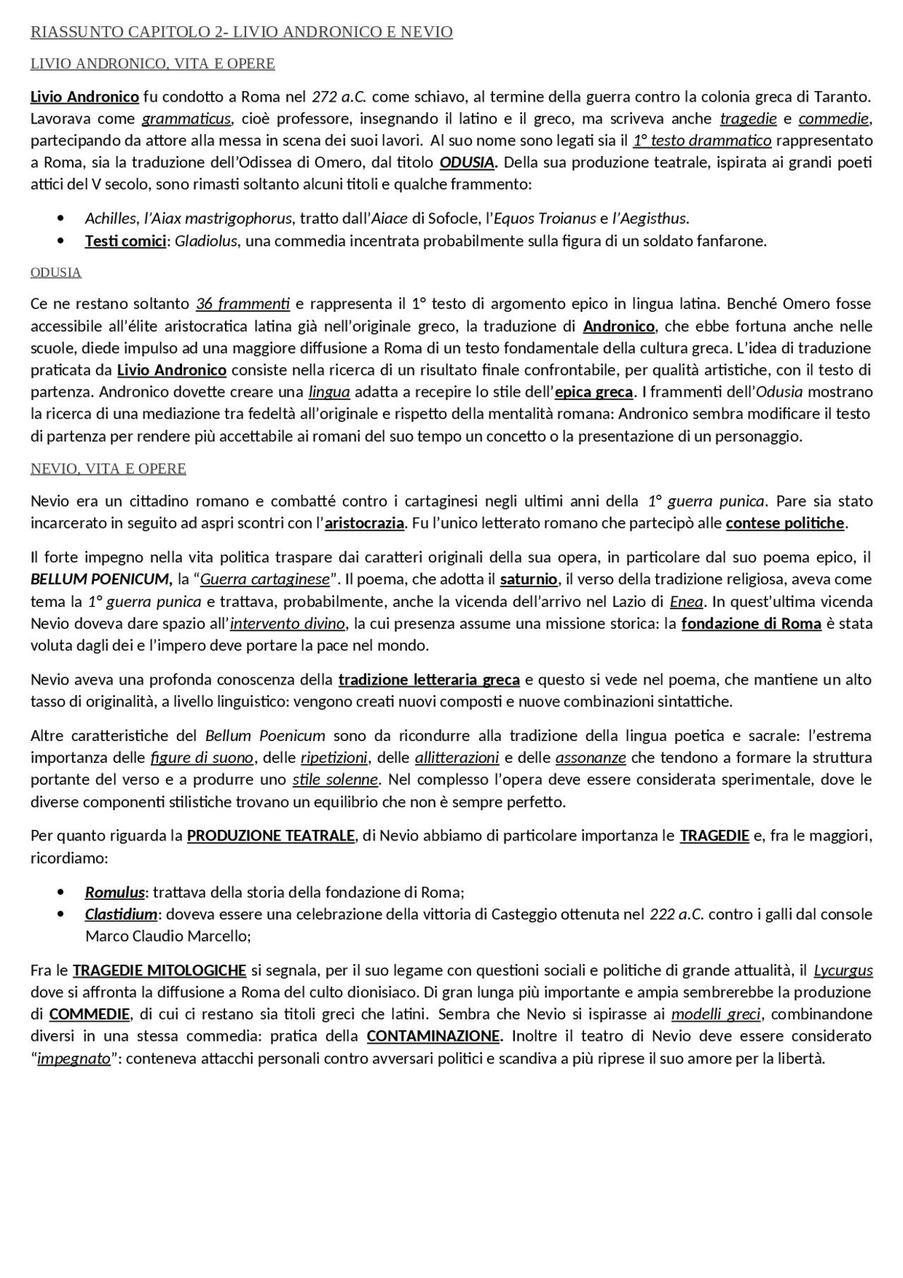 Riassunto Secondo Capitolo Docsity