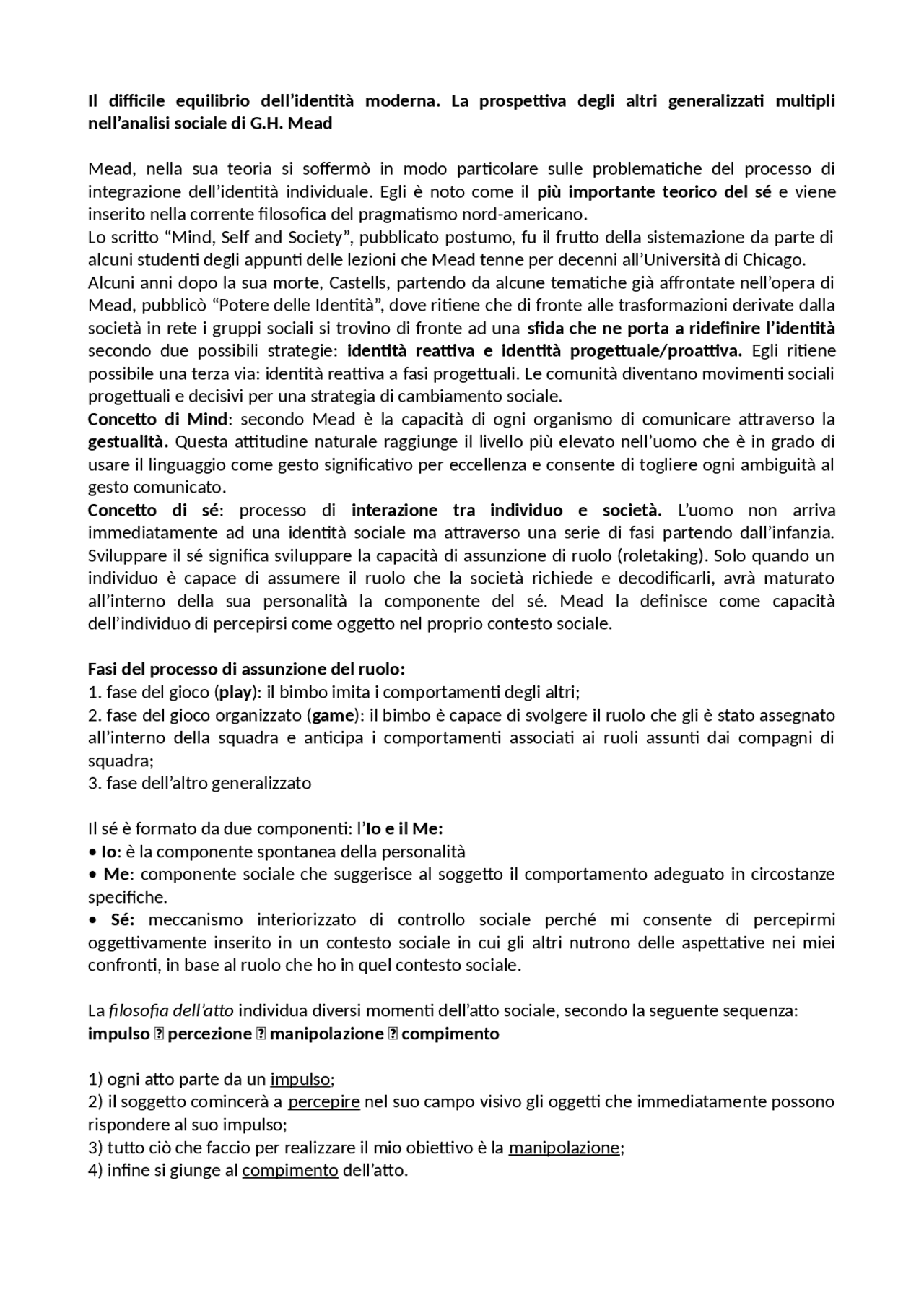 Identità In Frammenti Docsity