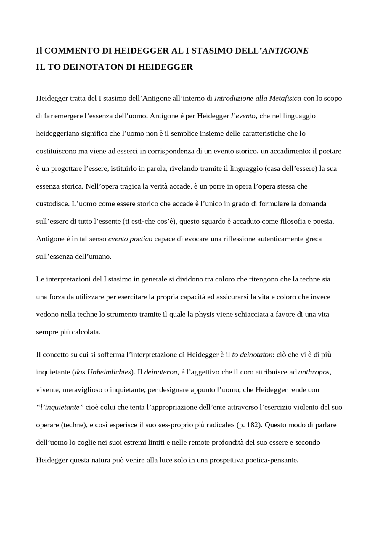 Sintesi Antigone Di Sofocle Con Letture Di Filosofi E Pensatori Docsity