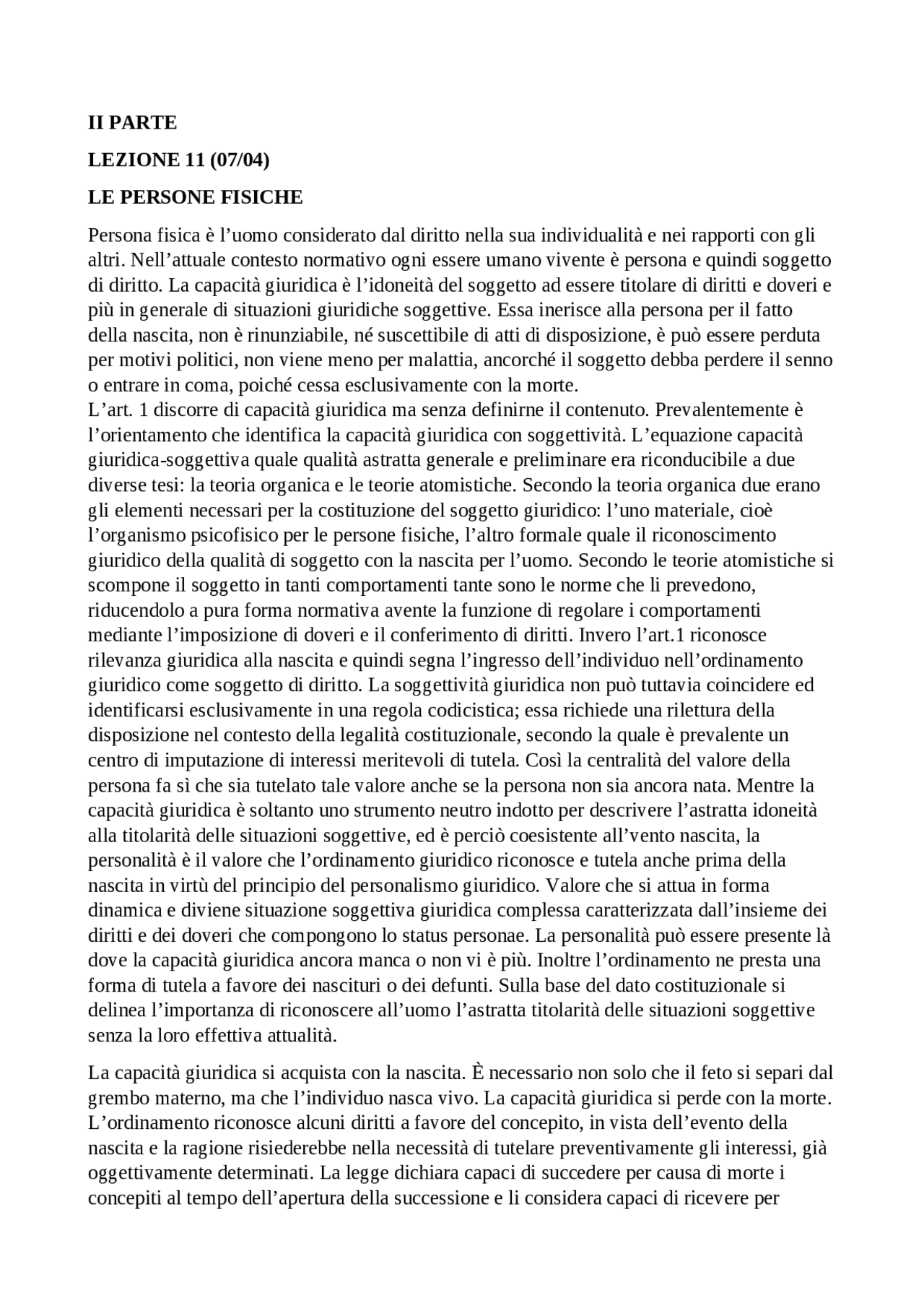Diritto Privato Esonero Docsity