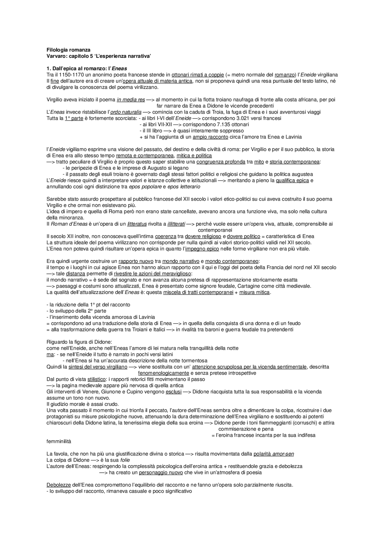 Riassunto Capitolo 5 Di Filo Romanza Di Varvaro Docsity