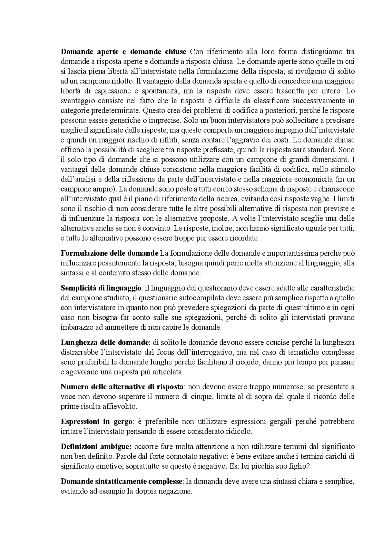 Metodologia E Tecniche Della Ricerca Sociale Riassunto Parte Ii Docsity
