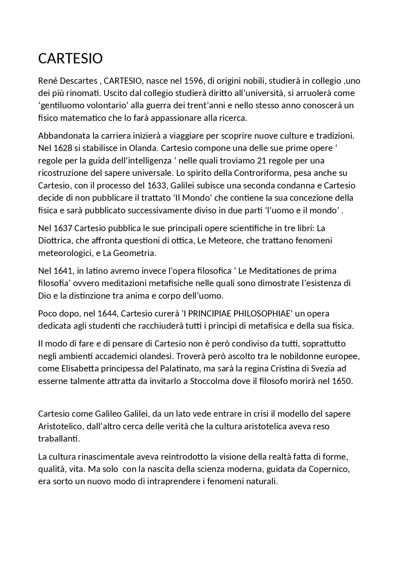 Riassunti Alcuni Filosofi Docsity