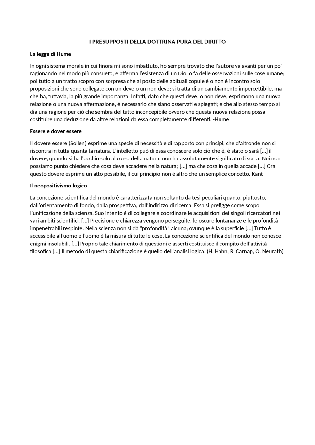 Dottrina Pura Del Diritto Filosofia Del Diritto Docsity