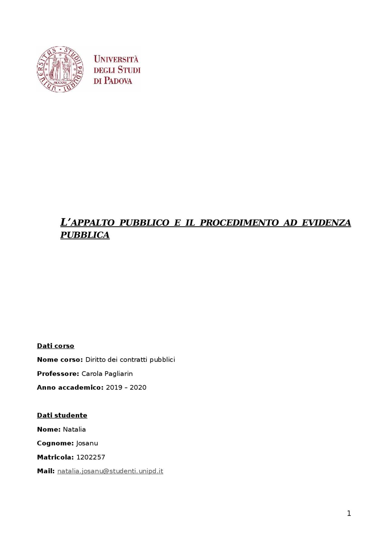Contratti Pubblici Di Diritto Pubblico Docsity