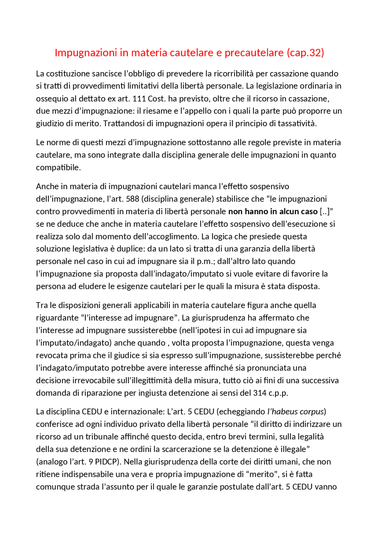 Riassunto Del Cap 32 Docsity