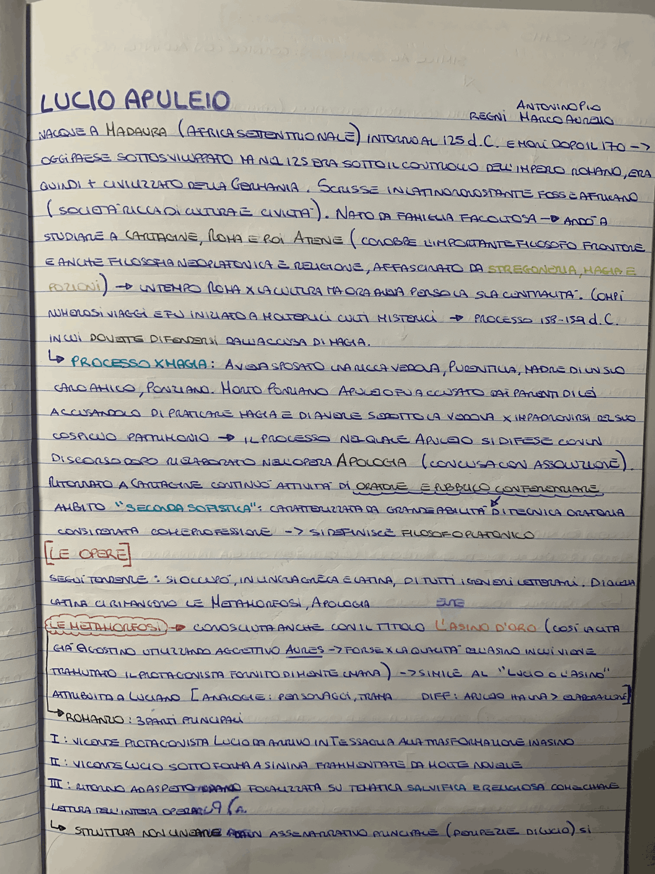 Lucio Apuleio Riassunto Docsity