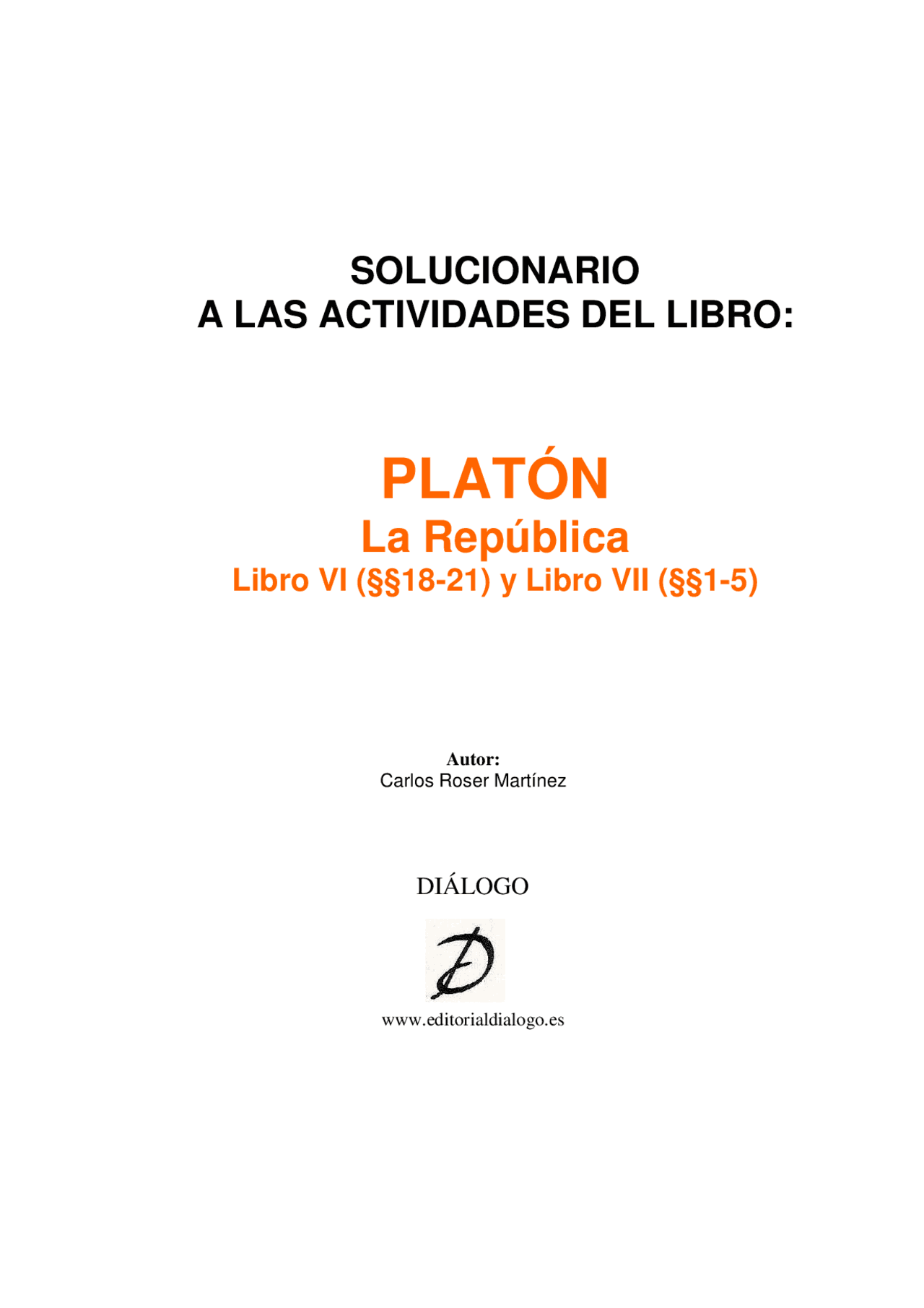 Ejercicios Platón Solucionados Ejercicios De Filosofía Docsity